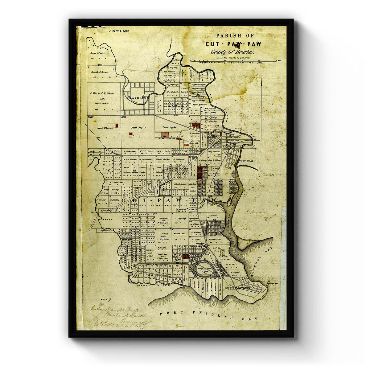 Williamstown, Victoria Australia Vintage Map #39 (1865) – Vintage Maps