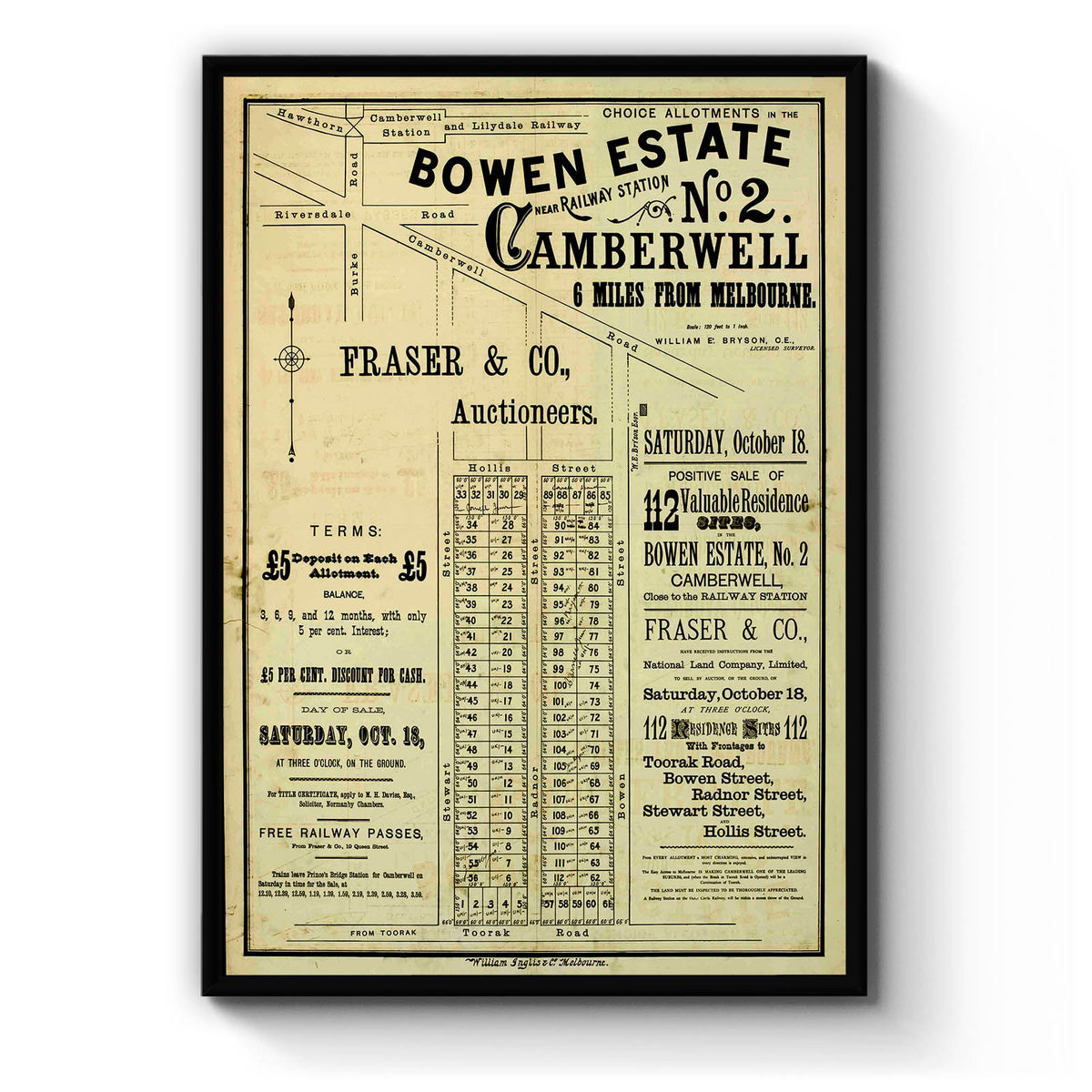 Camberwell, Victoria Australia Vintage Map #92 (1884) – Vintage Maps