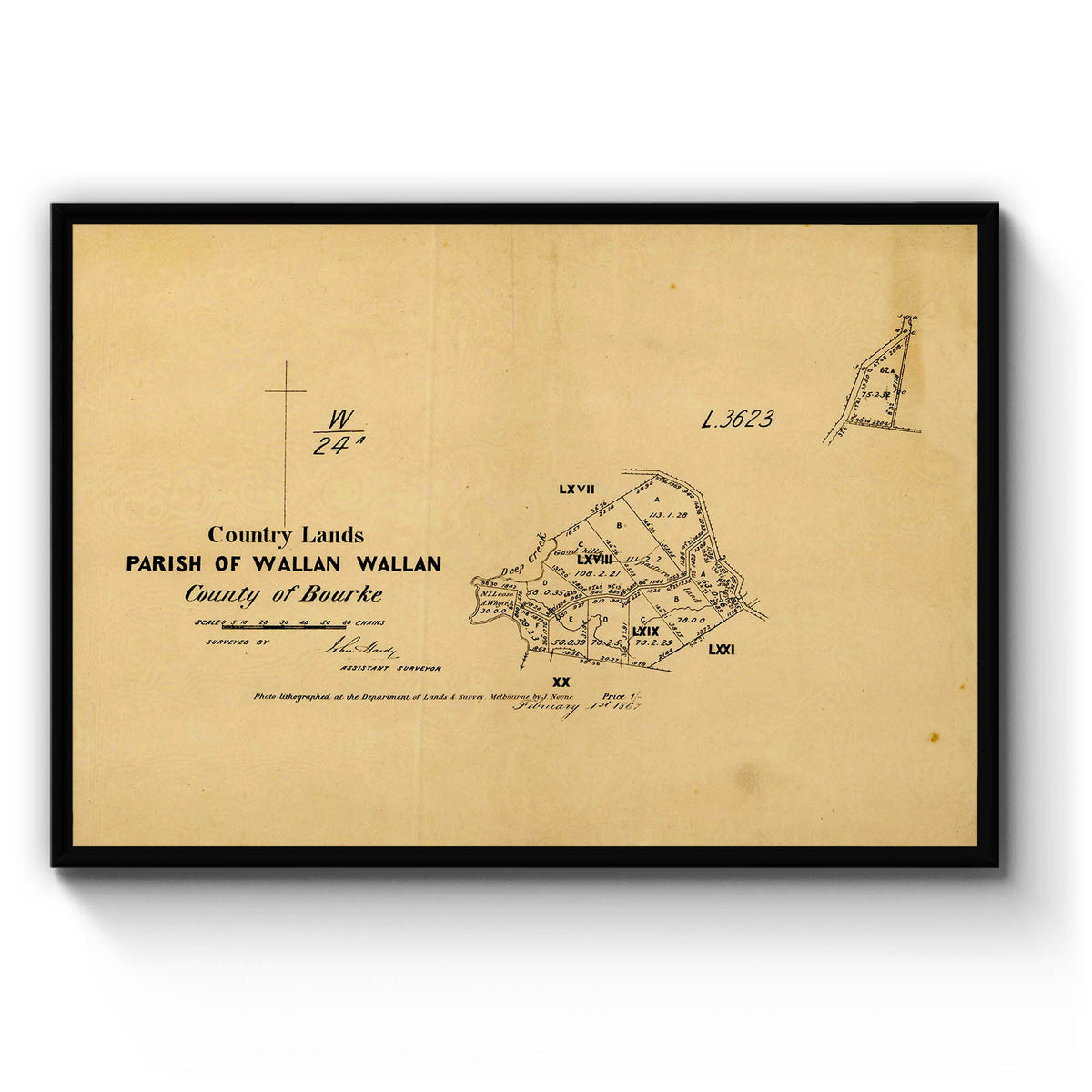 Wallan, Victoria Australia Vintage Map #2 (1867) – Vintage Maps