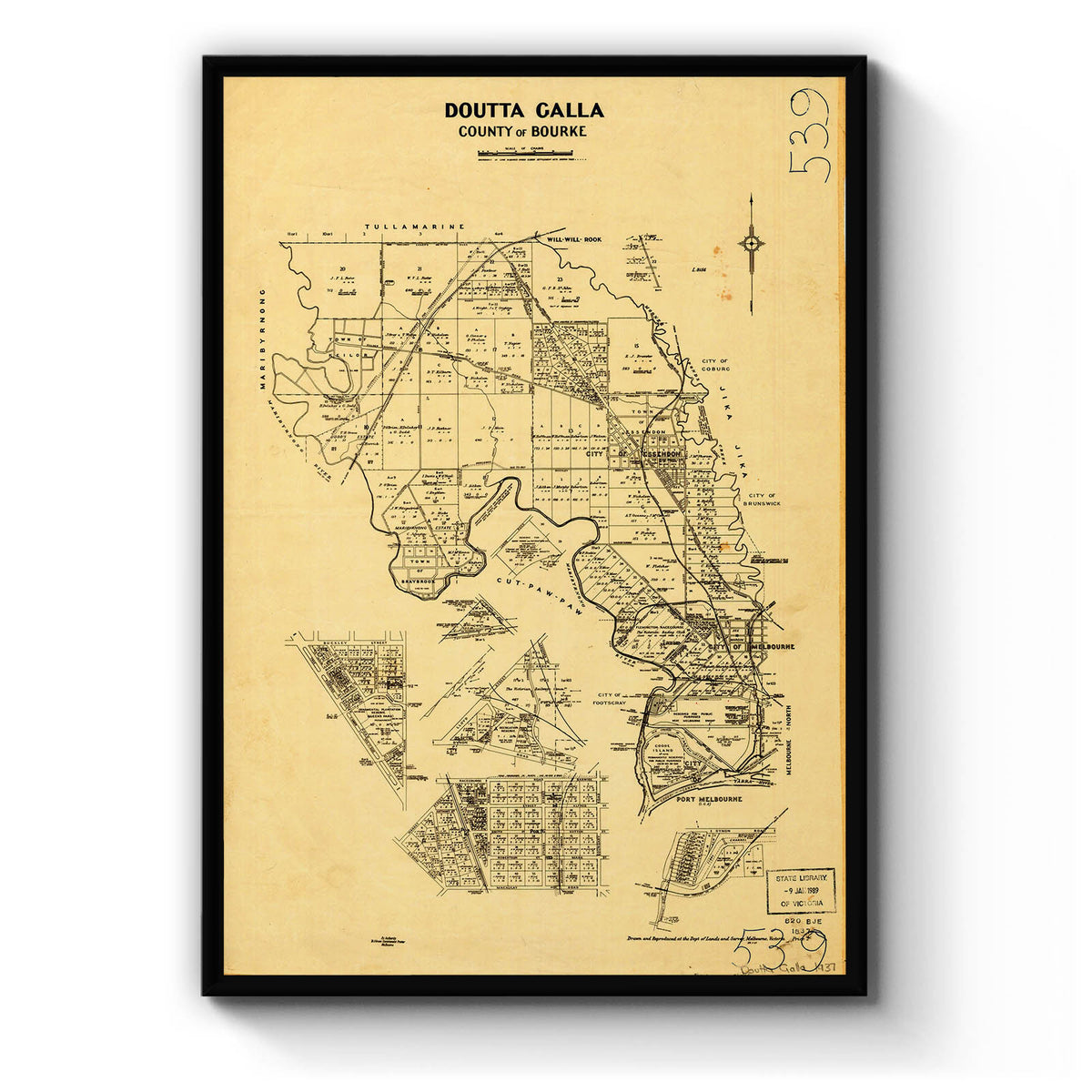 Port Melbourne, Victoria Australia Vintage Map #120 (1937) – Vintage Maps