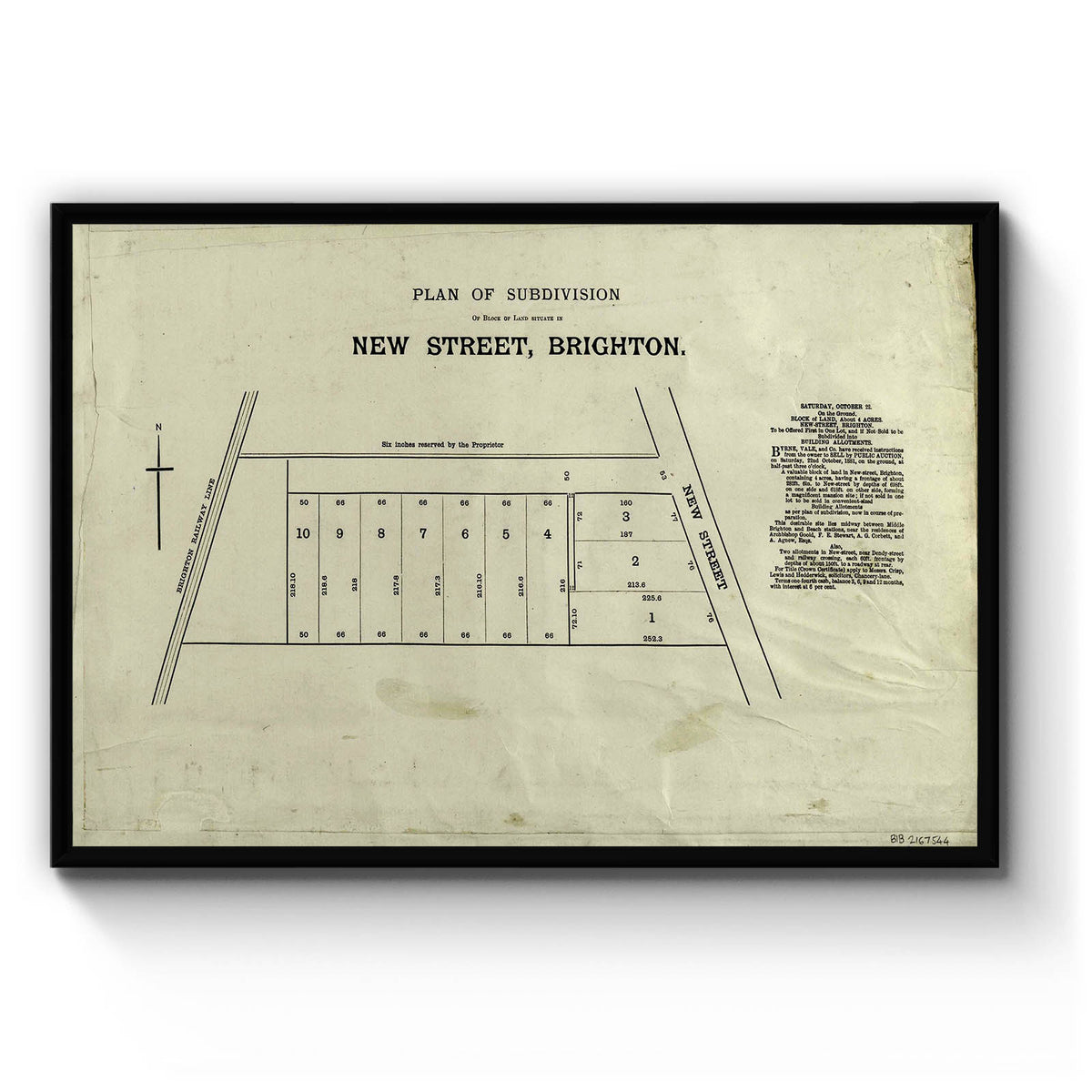 Brighton, Victoria Australia Vintage Map #84 (1881) – Vintage Maps