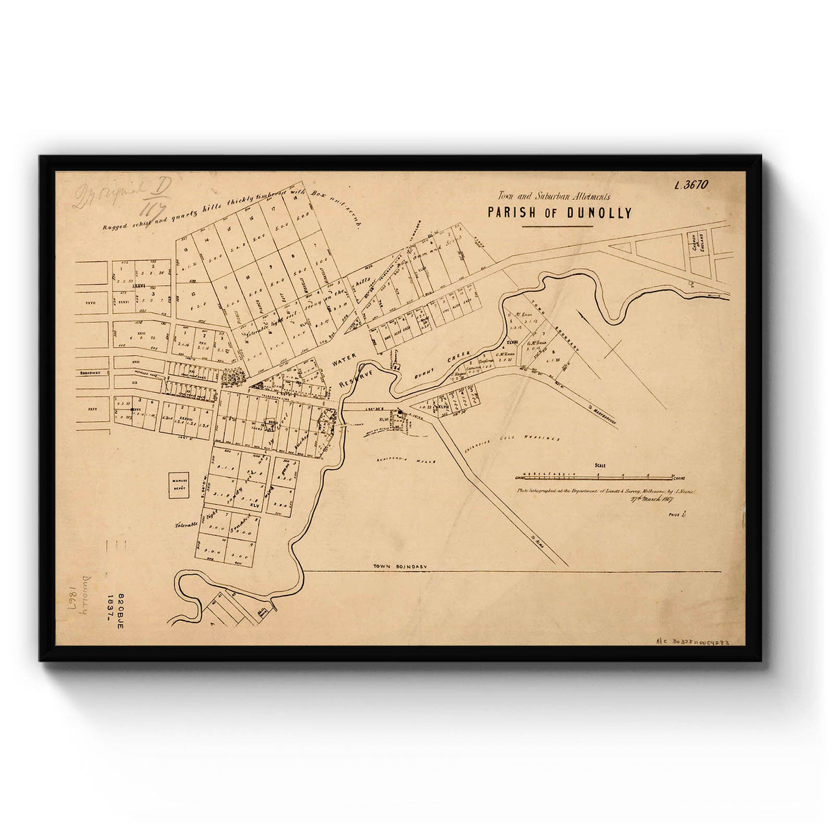 Dunolly, Victoria Australia Vintage Map #3 (1867) – Vintage Maps