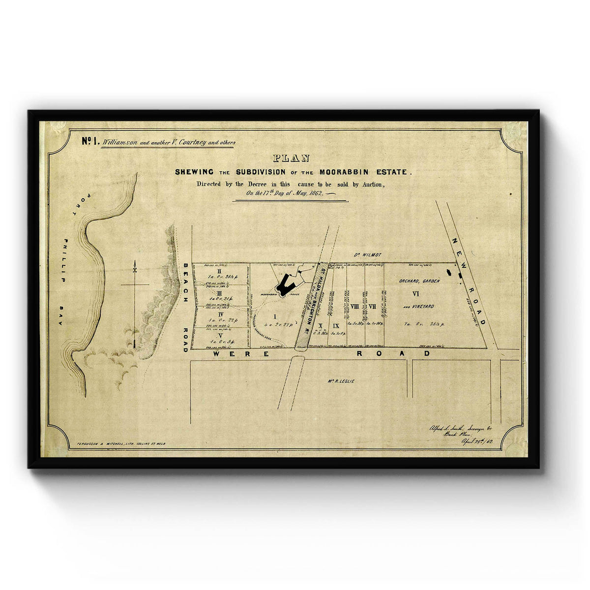 Brighton, Victoria Australia Vintage Map #92 (1862) – Vintage Maps