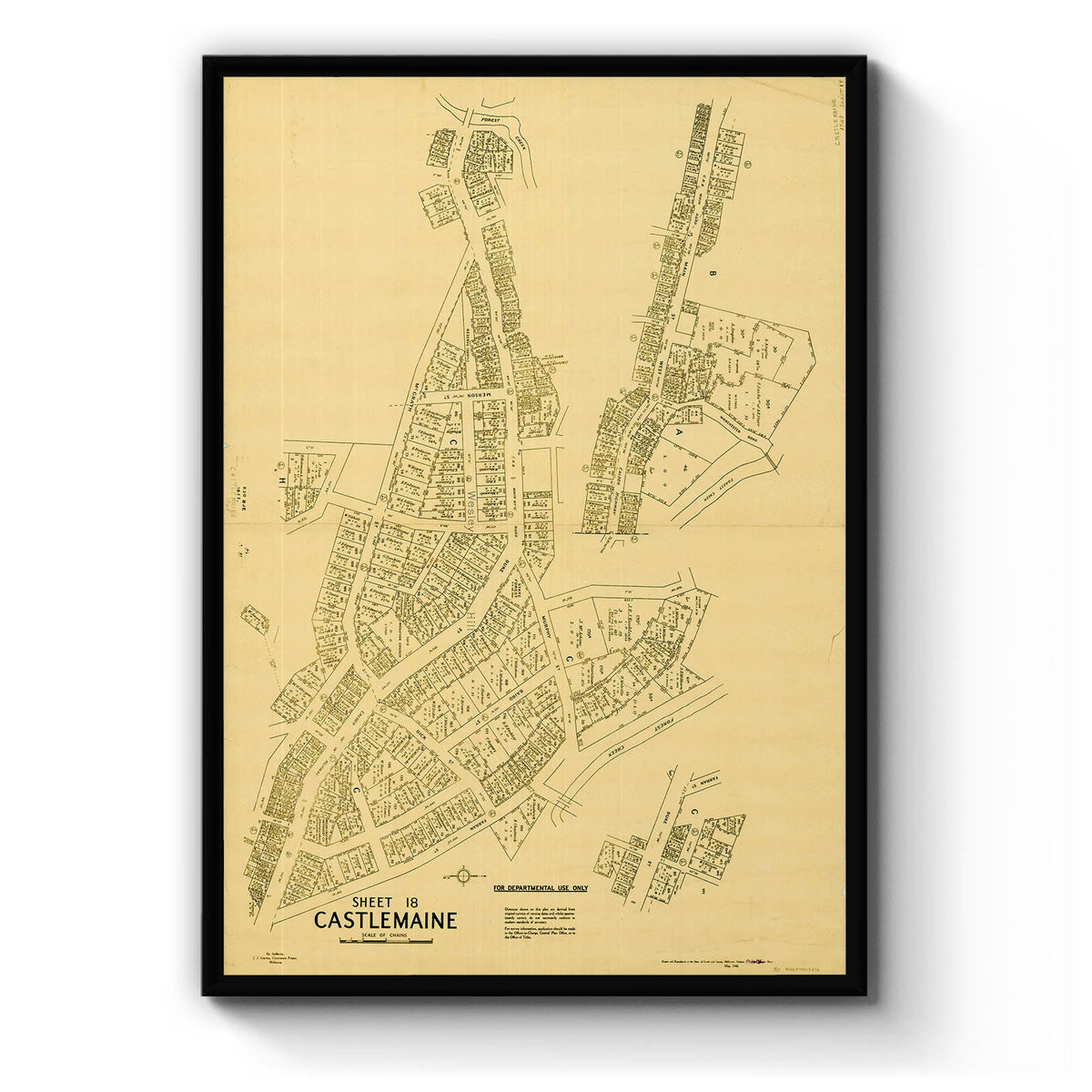 Castlemaine, Victoria Australia Vintage Map #22 (1948) – Vintage Maps