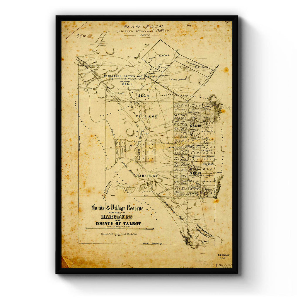 Harcourt, Victoria Vintage Maps