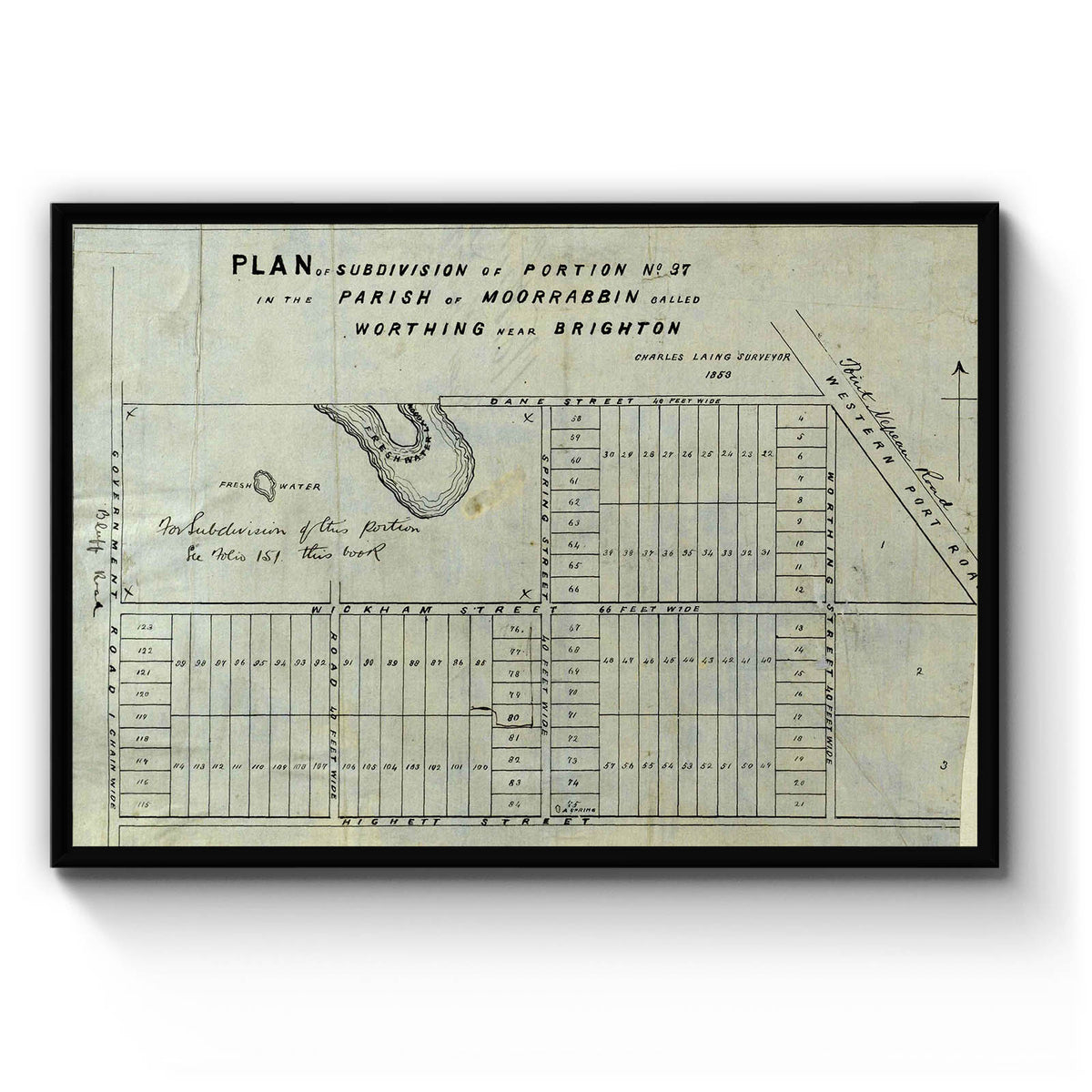 Highett, Victoria Australia Vintage Map #5 (1853) – Vintage Maps