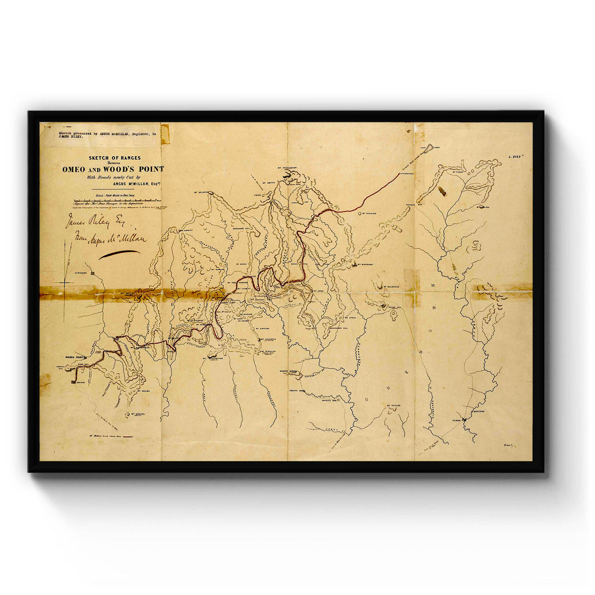 Omeo, Victoria Australia Vintage Map #4 (1864) – Vintage Maps