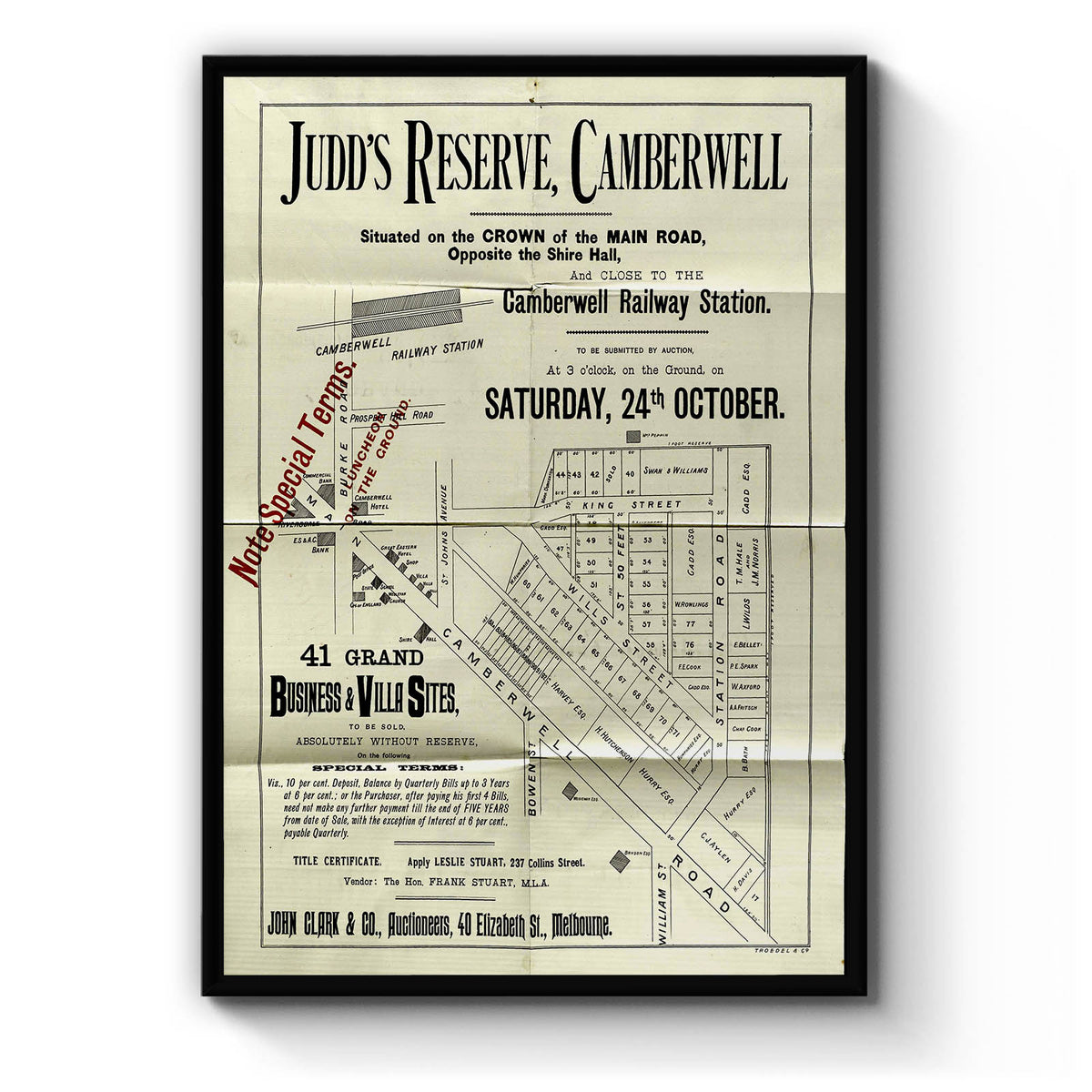 Camberwell, Victoria Australia Vintage Map #22 (1888?) – Vintage Maps