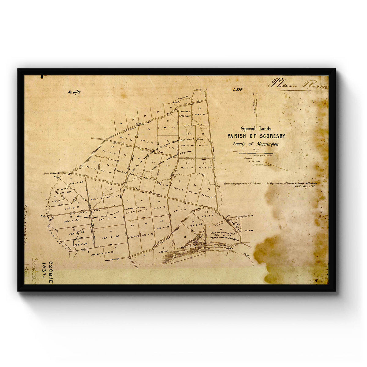 Scoresby, Victoria Australia Vintage Map #4 (1861) – Vintage Maps