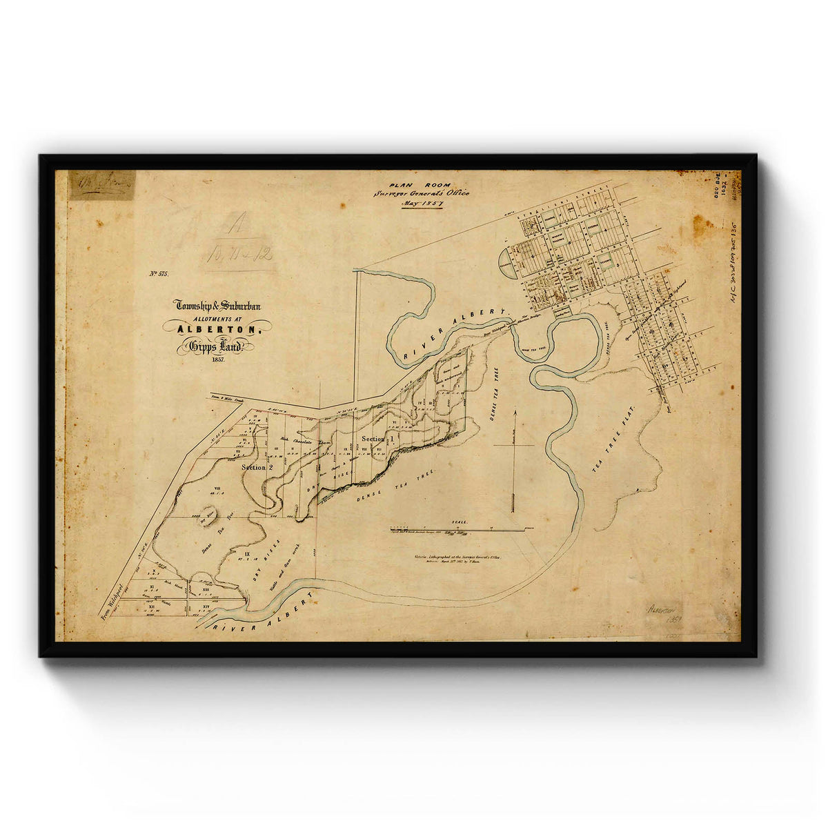 Alberton, Victoria Australia Vintage Map #2 (1857) – Vintage Maps