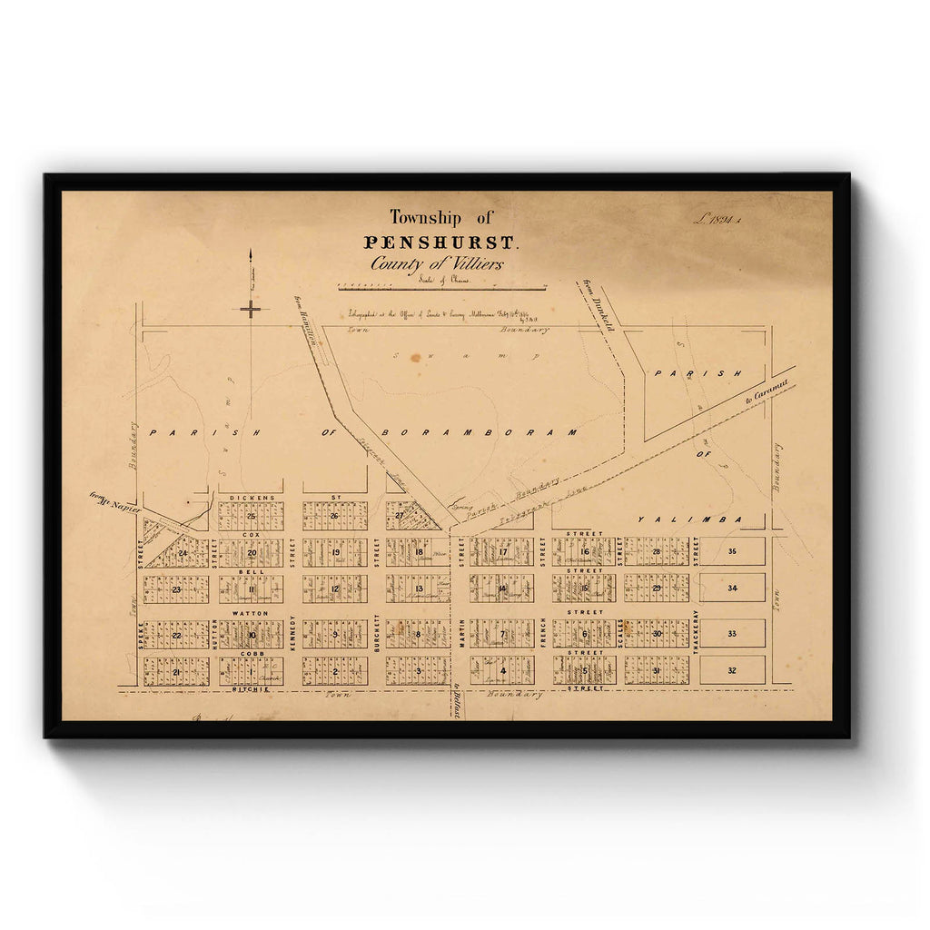 Penshurst, Victoria Vintage Maps