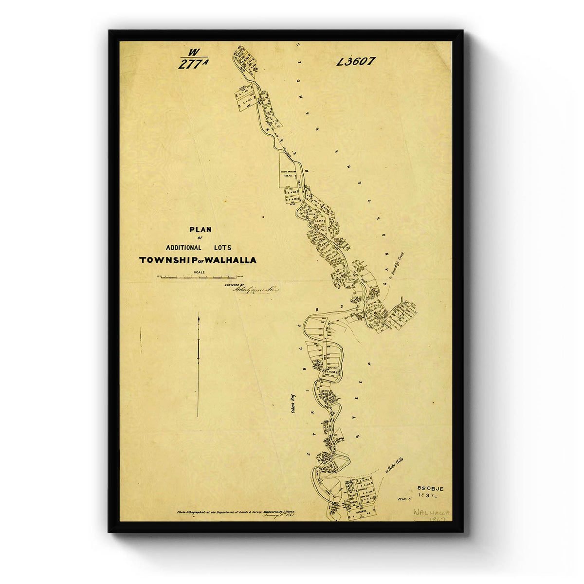 Walhalla, Victoria Australia Vintage Map #5 (1867) – Vintage Maps