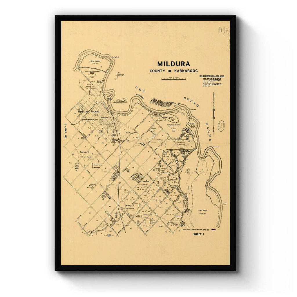 Mildura, Victoria Vintage Maps