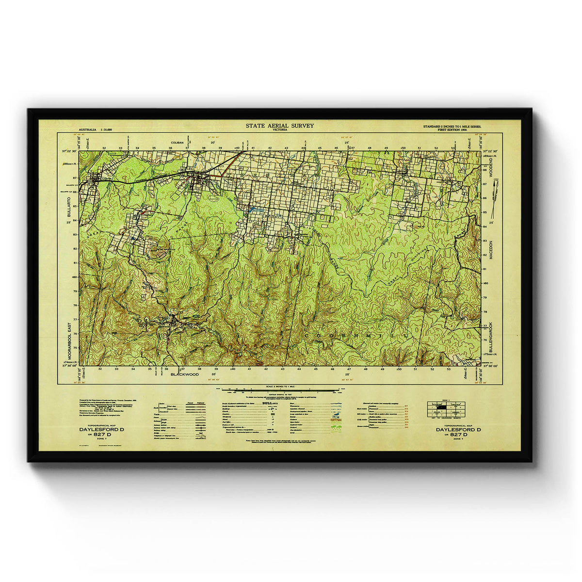 Trentham, Victoria Australia Vintage Map #6 (1950) – Vintage Maps