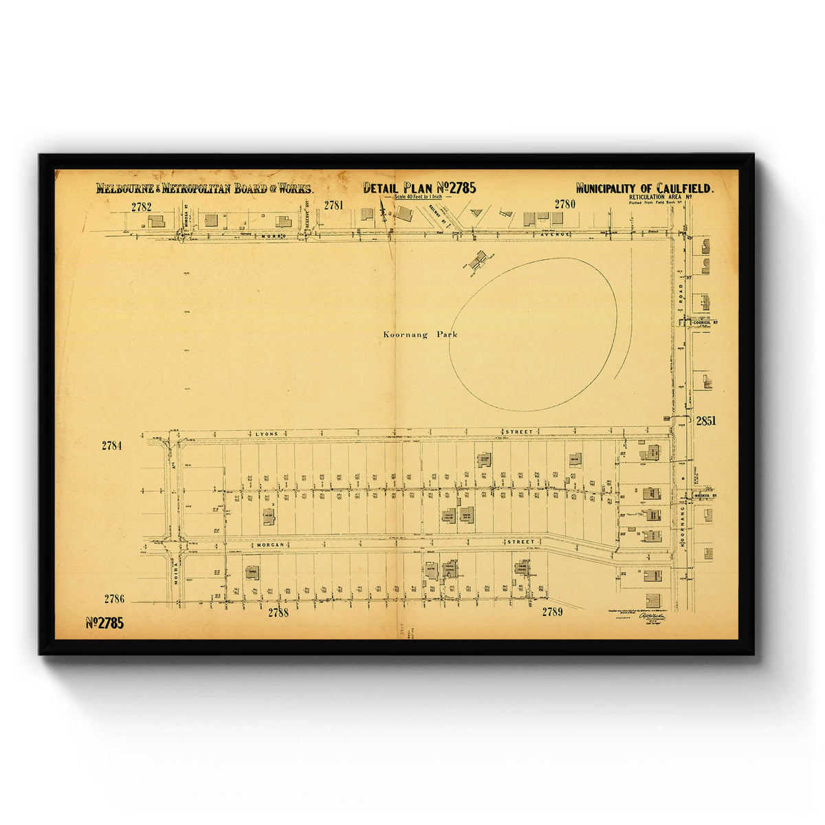 Caulfield, Victoria Australia Vintage Map #58 (1937) – Vintage Maps