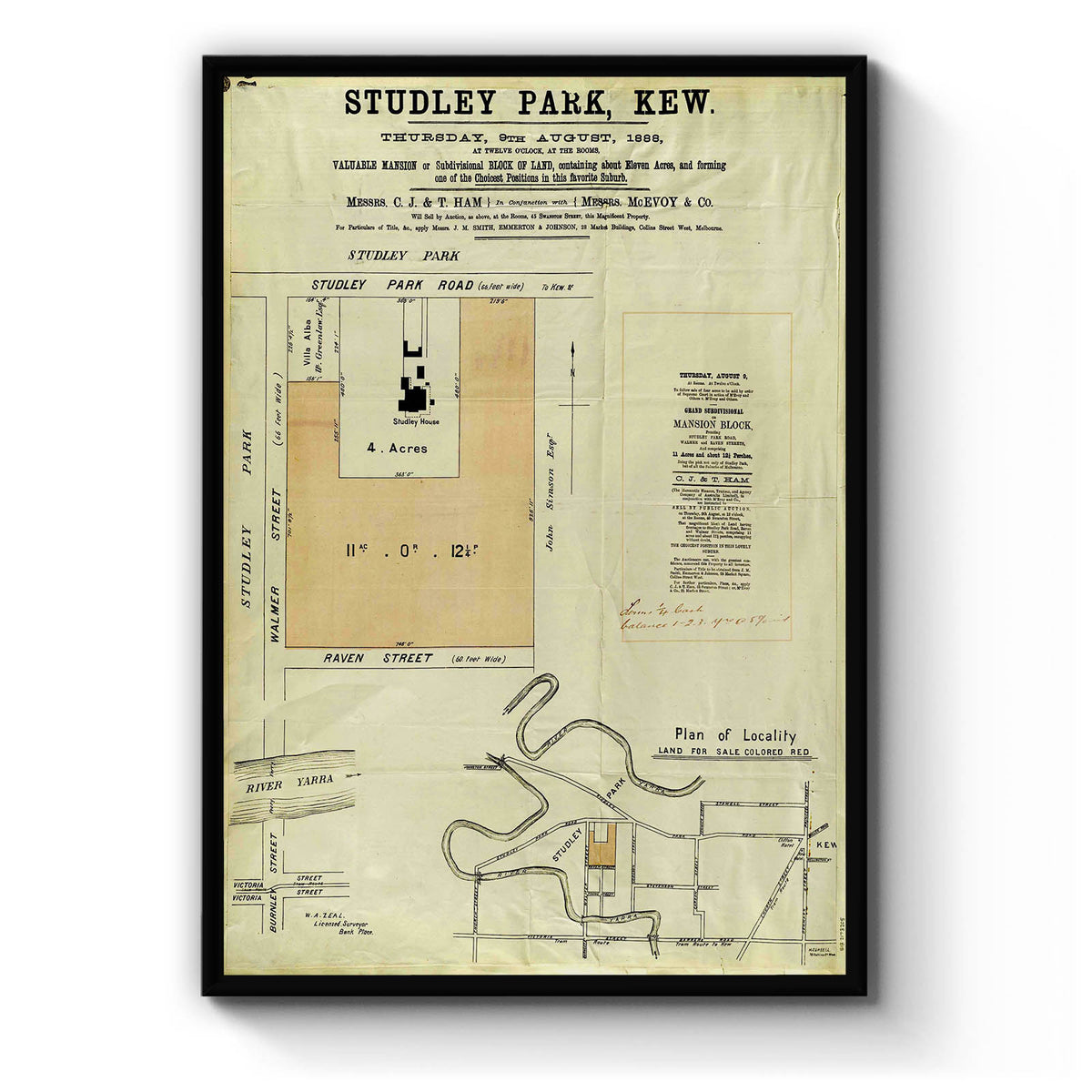 Kew, Victoria Australia Vintage Map #16 (1888) – Vintage Maps