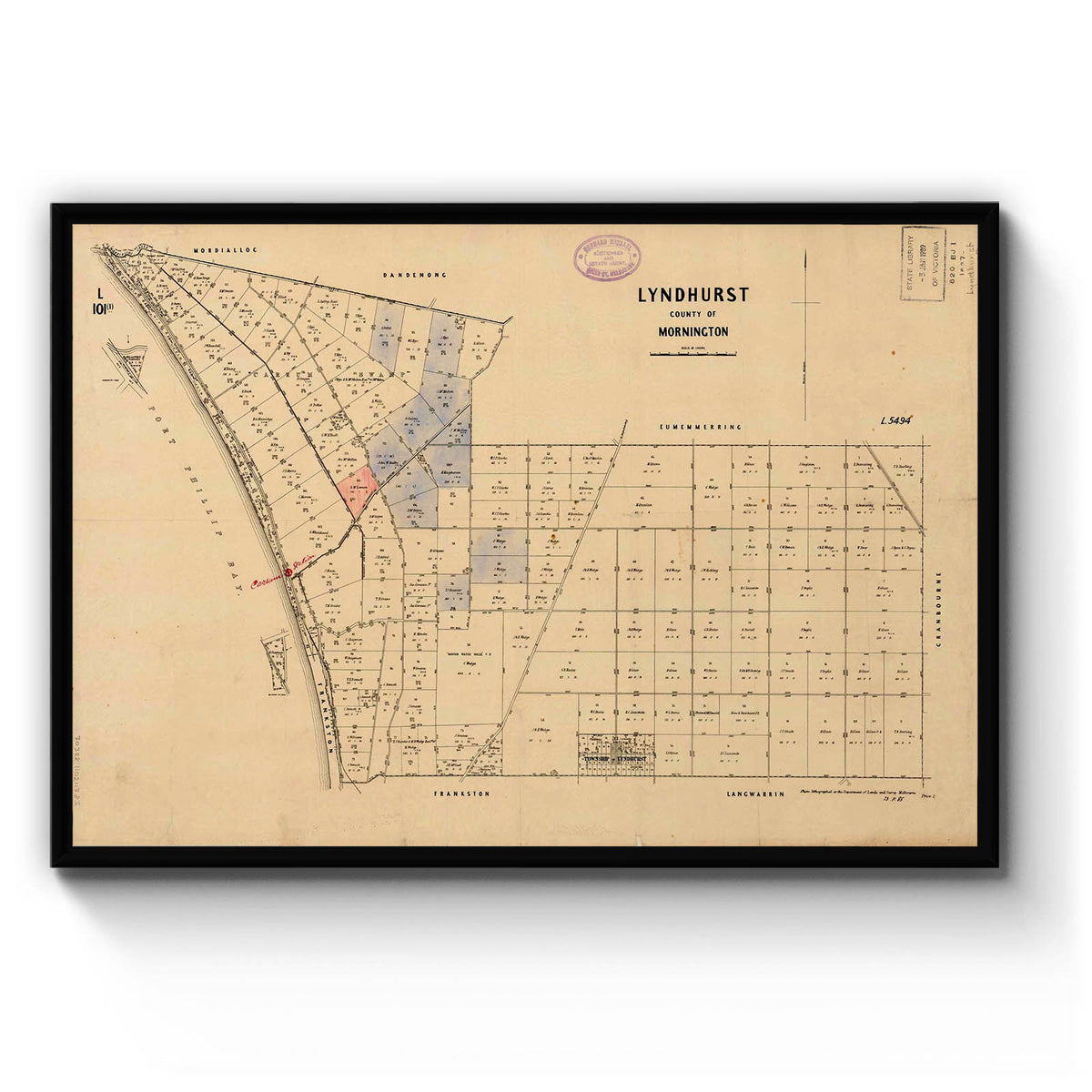 Carrum, Victoria Australia Vintage Map #2 (1885) – Vintage Maps