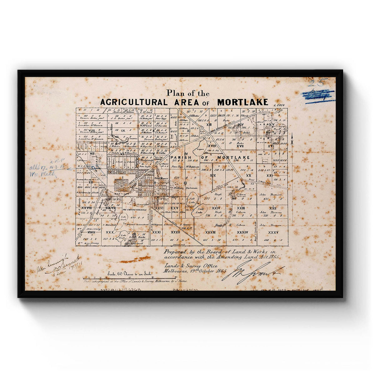 Mortlake, Victoria Australia Vintage Map #5 (1865) – Vintage Maps