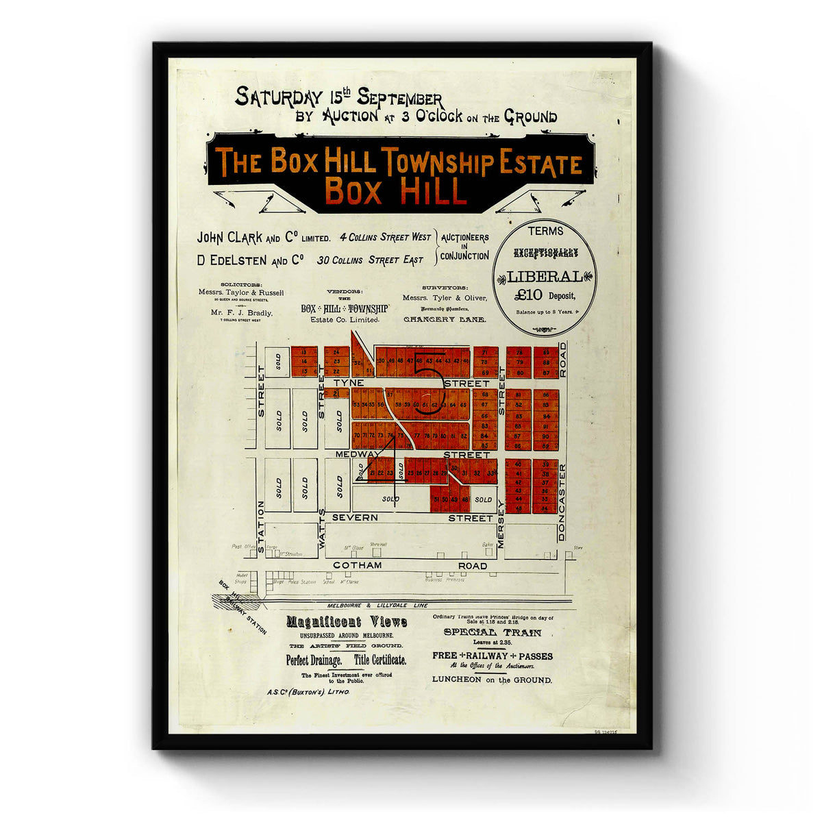 Box Hill, Victoria Australia Vintage Map #40 (1888) – Vintage Maps
