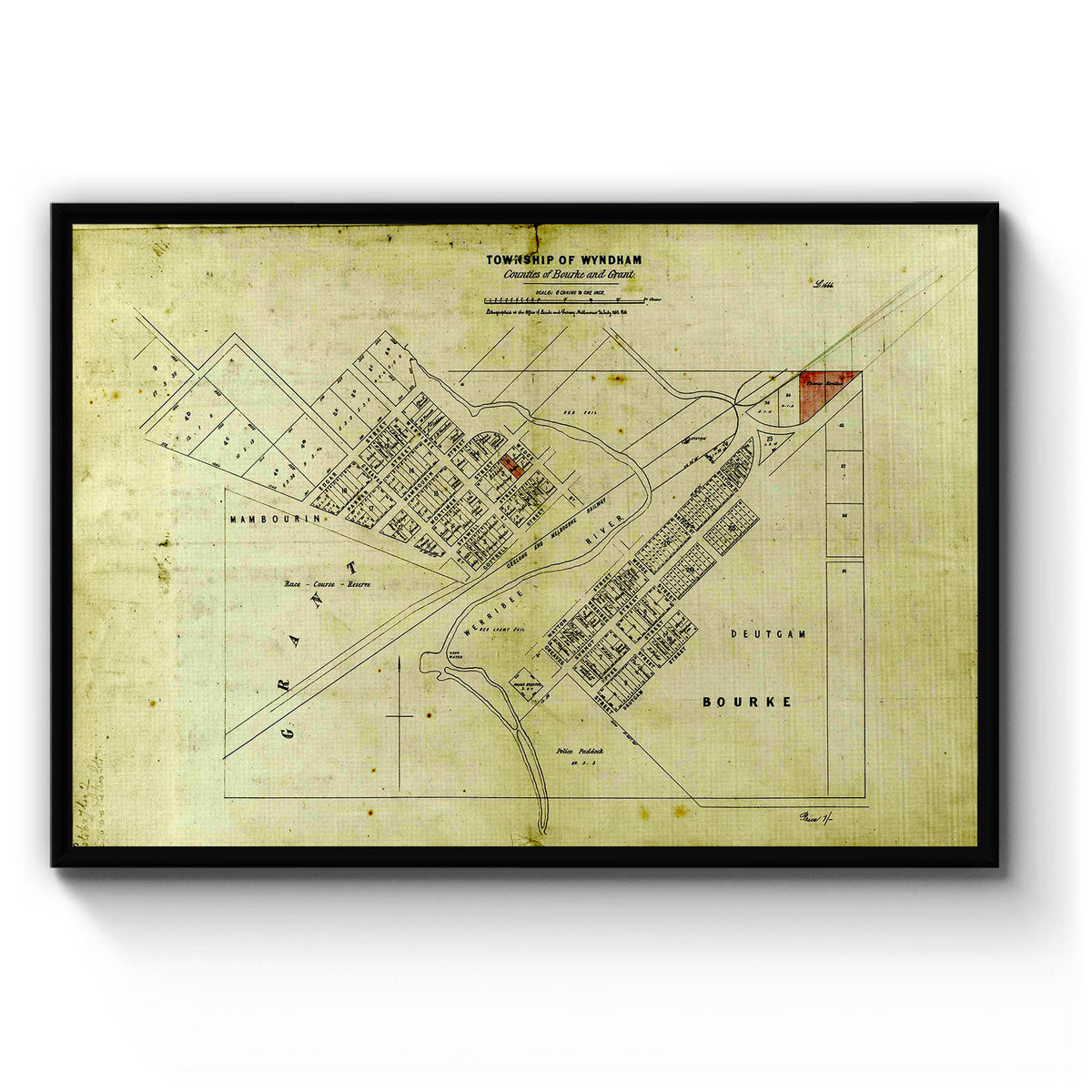 Wyndham, Victoria Australia Vintage Map #6 (1863) – Vintage Maps