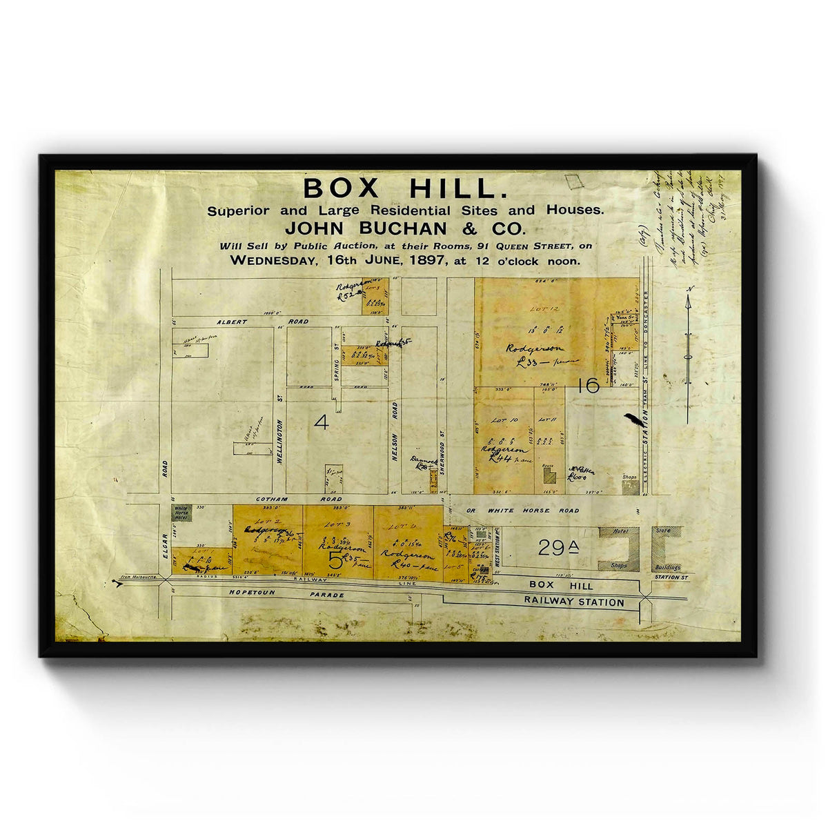 Box Hill, Victoria Australia Vintage Map #3 (1897) – Vintage Maps