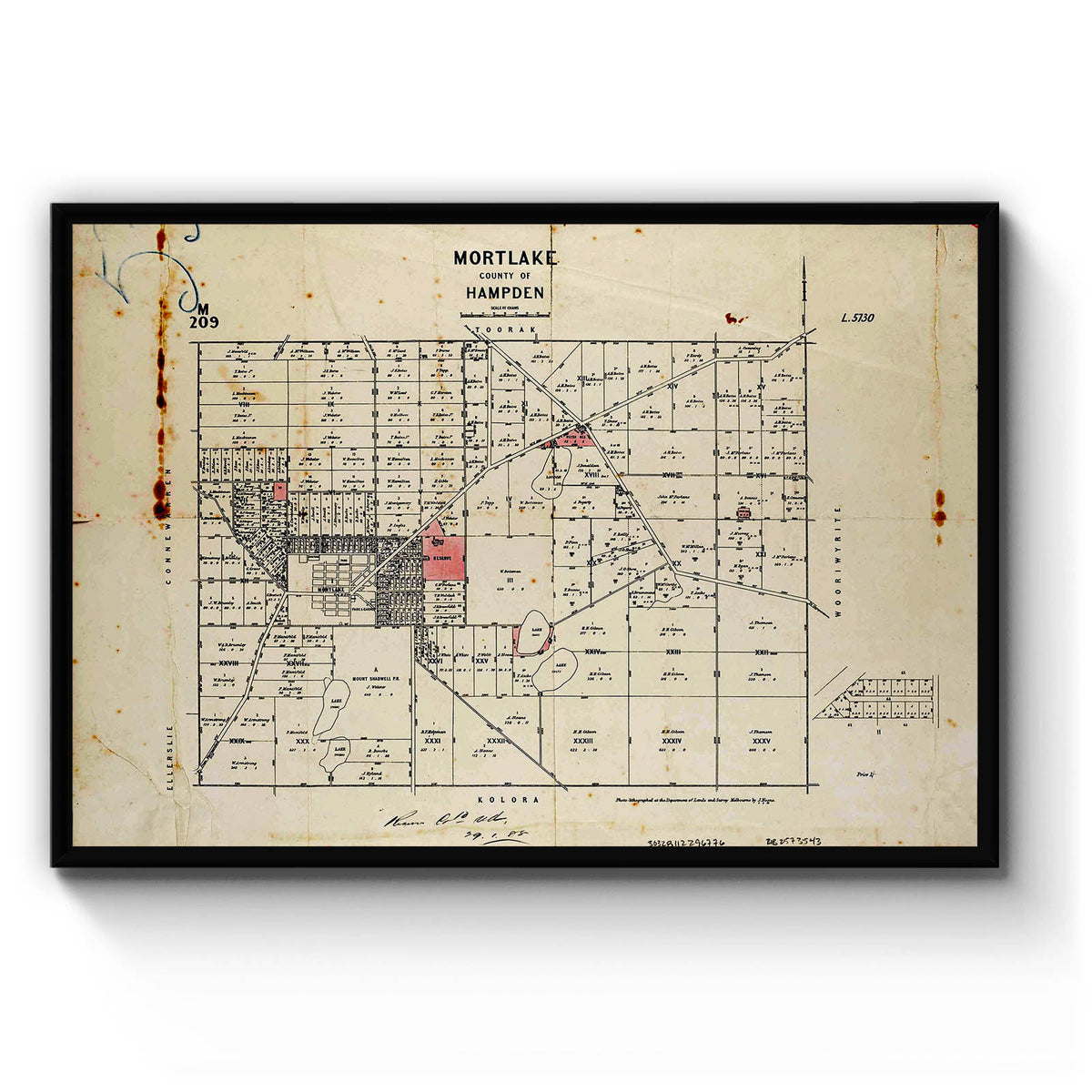 Mortlake, Victoria Australia Vintage Map #3 (1880) – Vintage Maps