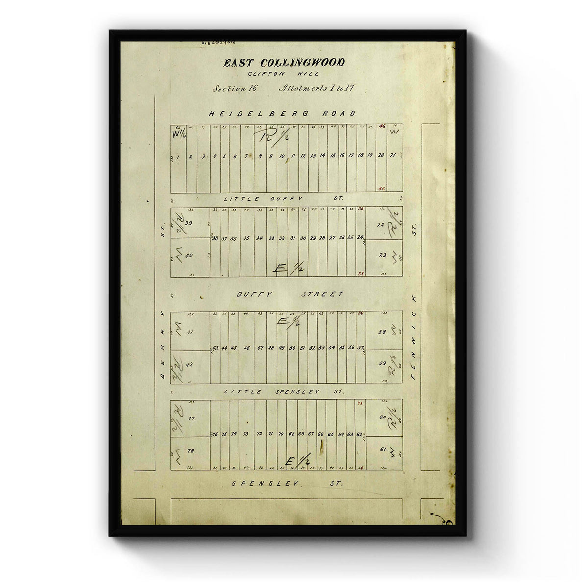 Collingwood, Victoria Australia Vintage Map #21 (188-?) – Vintage Maps