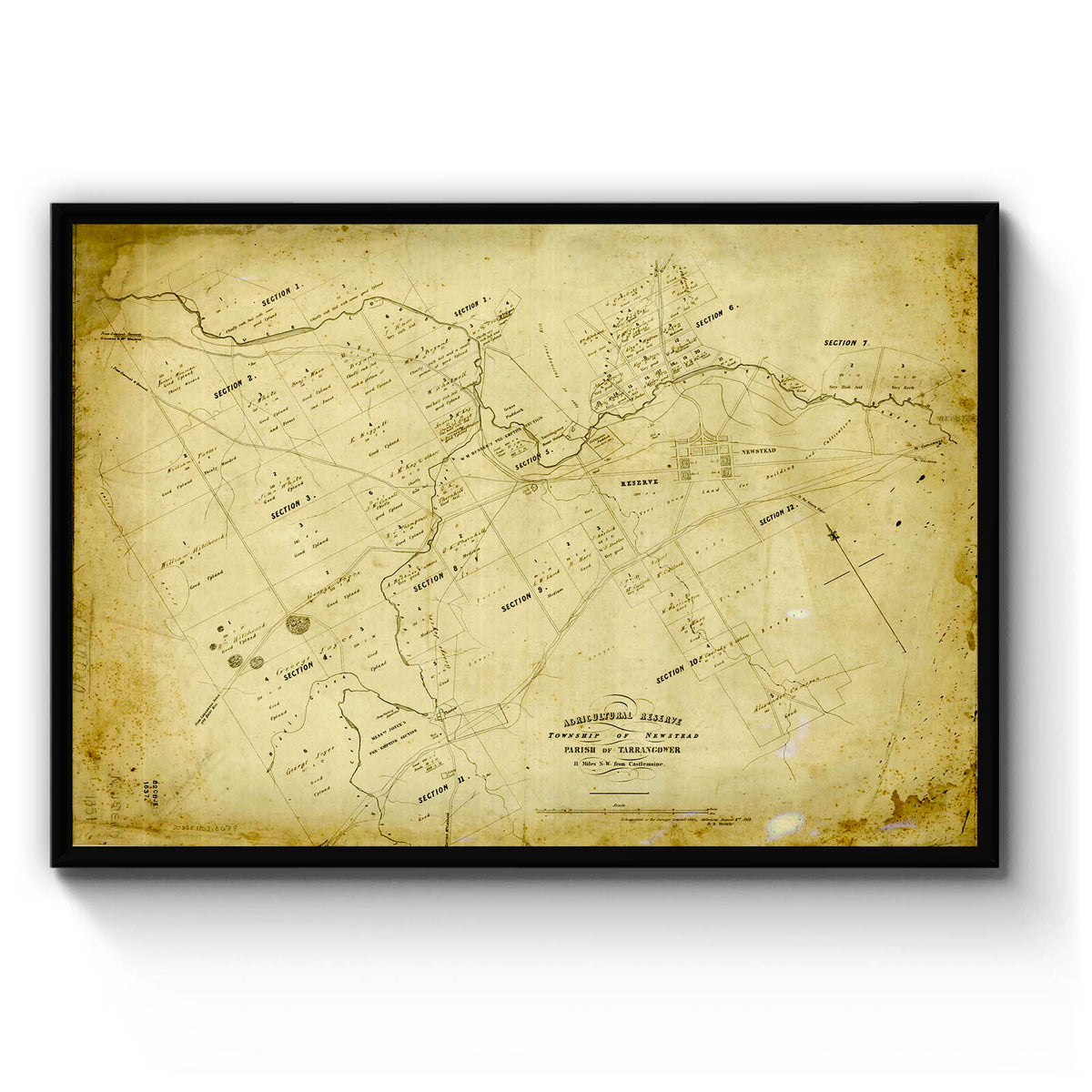 Newstead, Victoria Australia Vintage Map #2 (1854?) – Vintage Maps