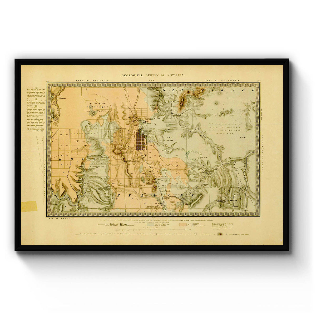 Kilmore, Victoria Australia Vintage Map #2 (1860) – Vintage Maps