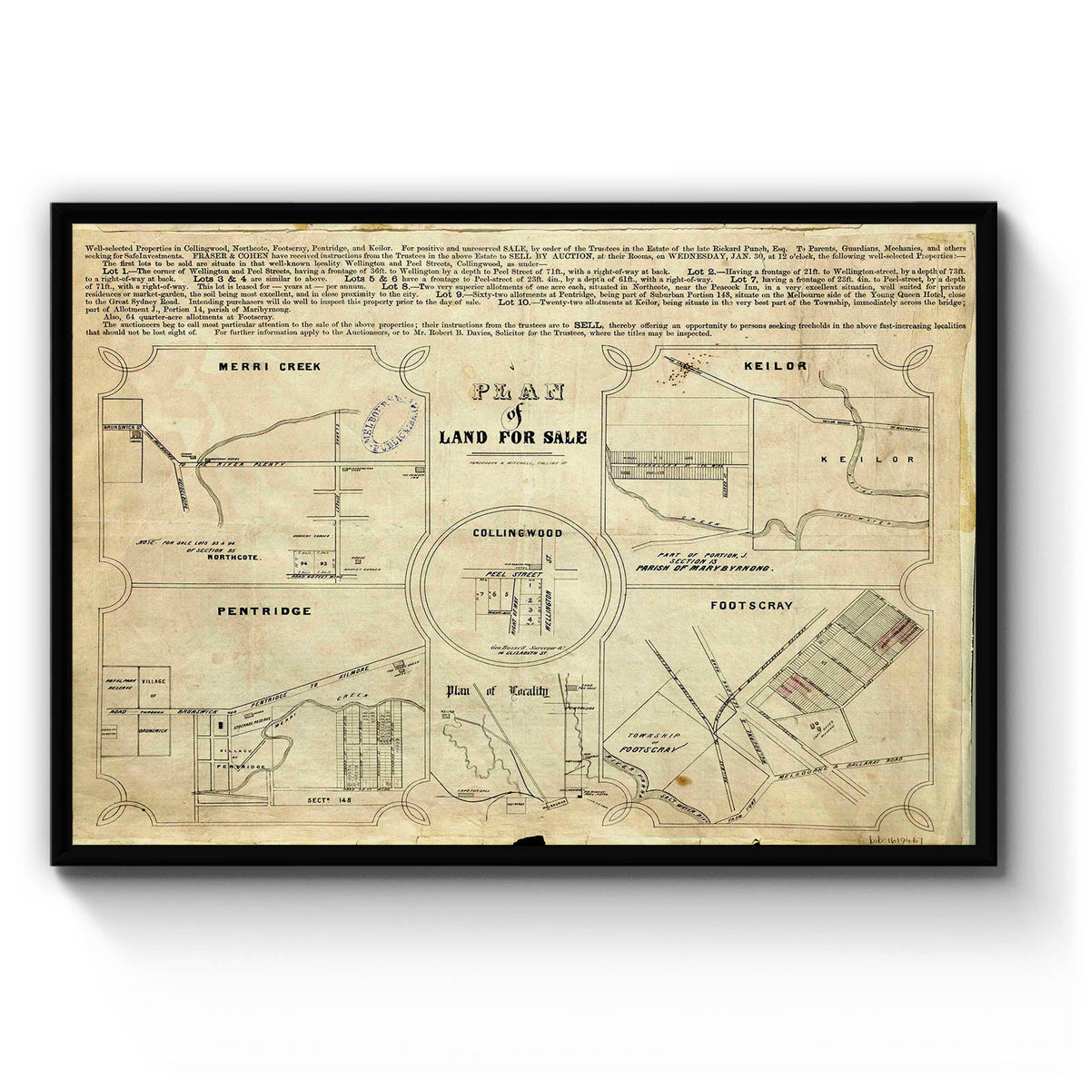 Collingwood, Victoria Australia Vintage Map #42 (18--) – Vintage Maps