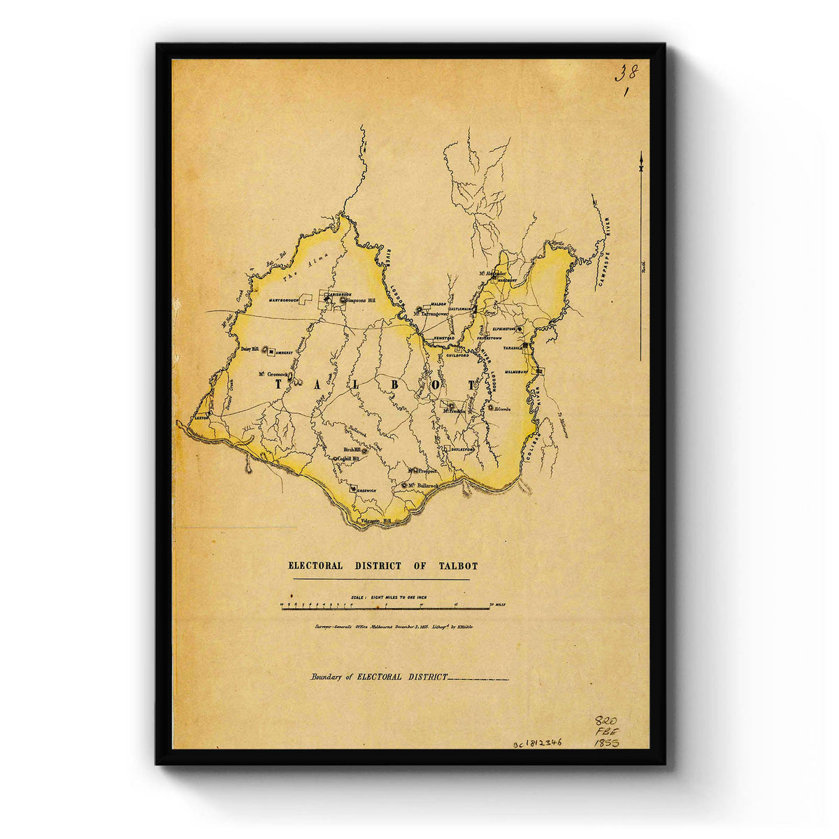 Daylesford, Victoria Australia Vintage Map #4 (1855) – Vintage Maps