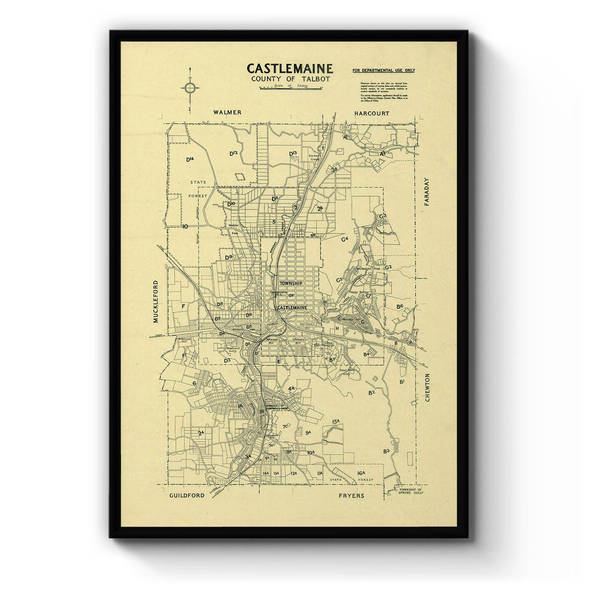 Castlemaine, Victoria Australia Vintage Map #23 (1948) – Vintage Maps