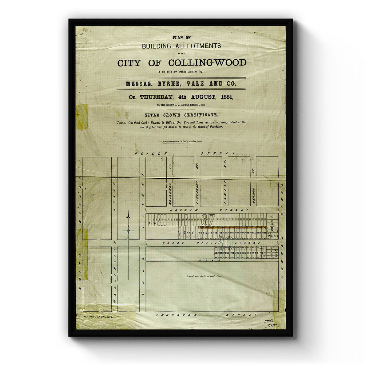 Collingwood, Victoria Australia Vintage Map #23 (1881) – Vintage Maps
