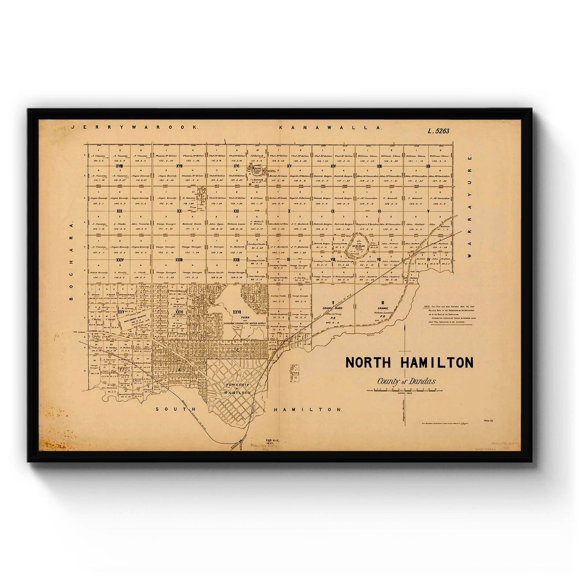 Hamilton, Victoria Australia Vintage Map #2 (1896) – Vintage Maps