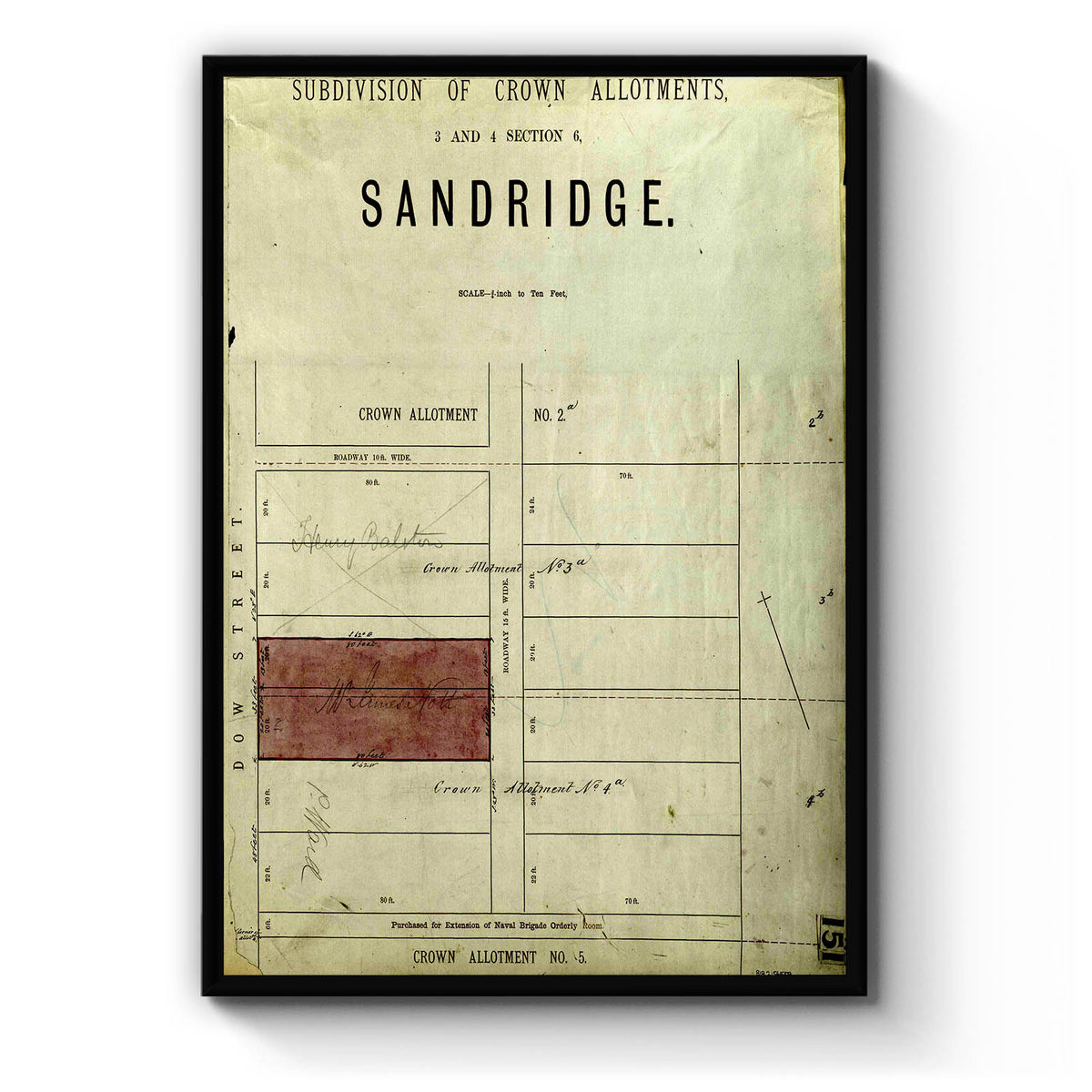 Port Melbourne, Victoria Australia Vintage Map #96 (185-?) – Vintage Maps