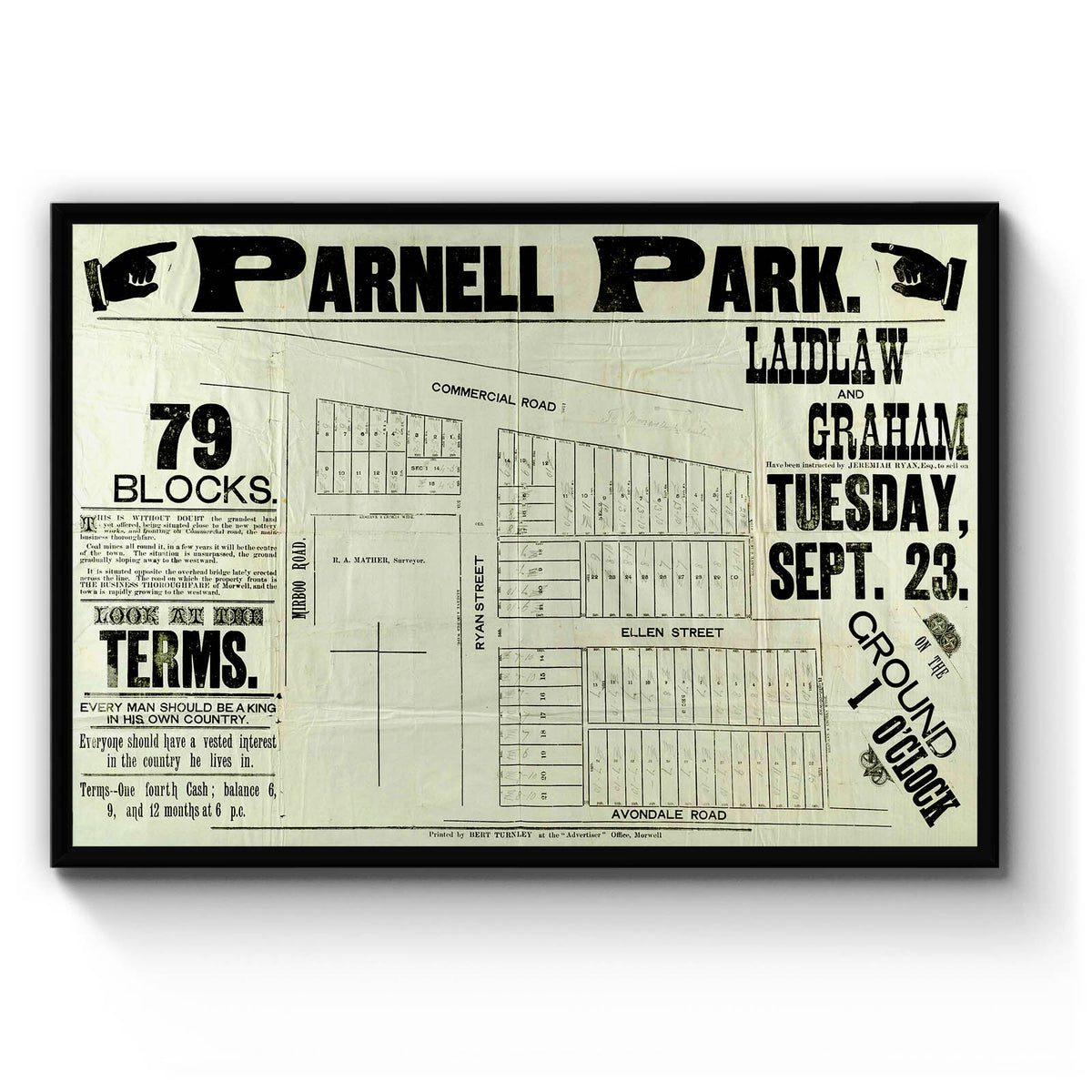 Morwell, Victoria Australia Vintage Map #1 (1890?) – Vintage Maps