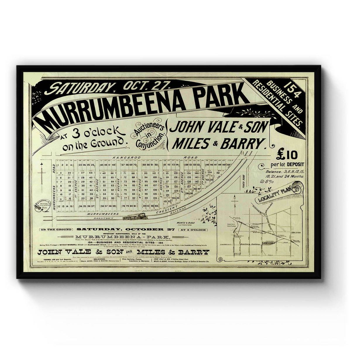 Murrumbeena, Victoria Australia Vintage Map #1 (1888) – Vintage Maps