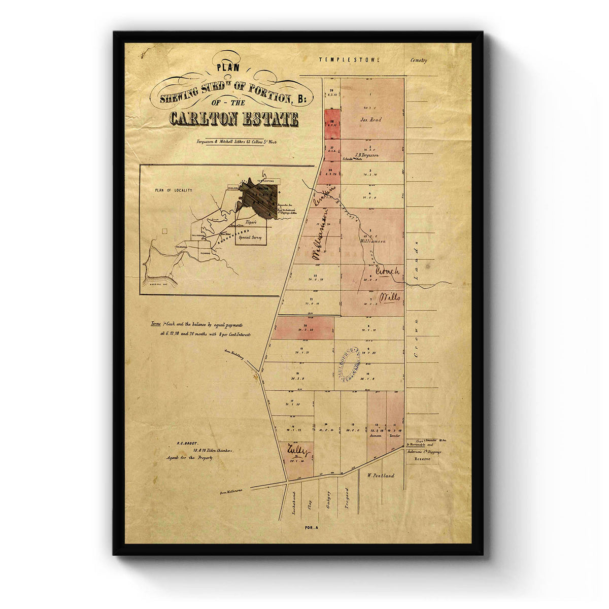 Templestowe, Victoria Australia Vintage Map #6 (185-?) – Vintage Maps