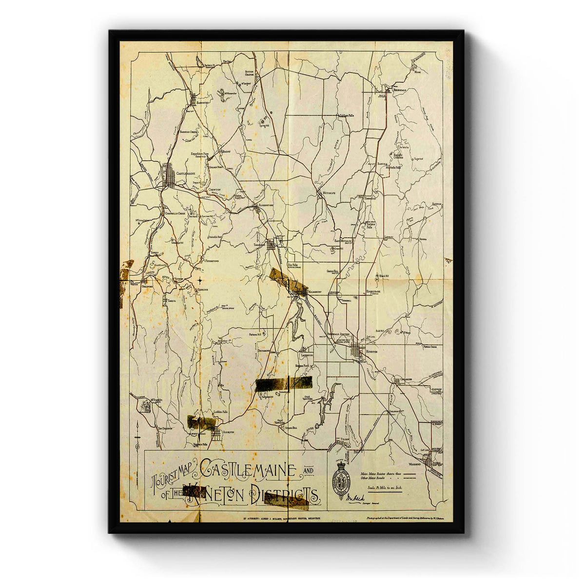 Castlemaine, Victoria Australia Vintage Map #2 (1914?) – Vintage Maps