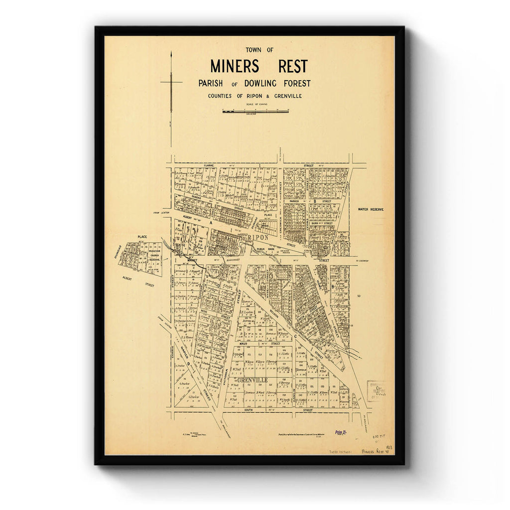 Miners Rest, Victoria Vintage Maps