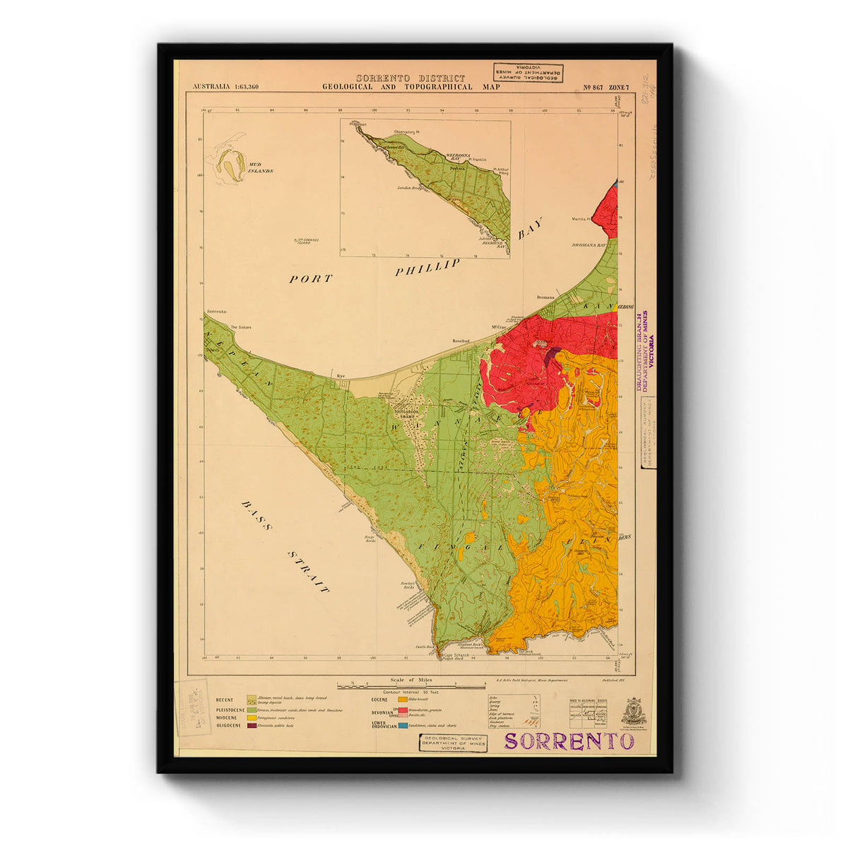 Dromana, Victoria Australia Vintage Map #15 (1951) – Vintage Maps