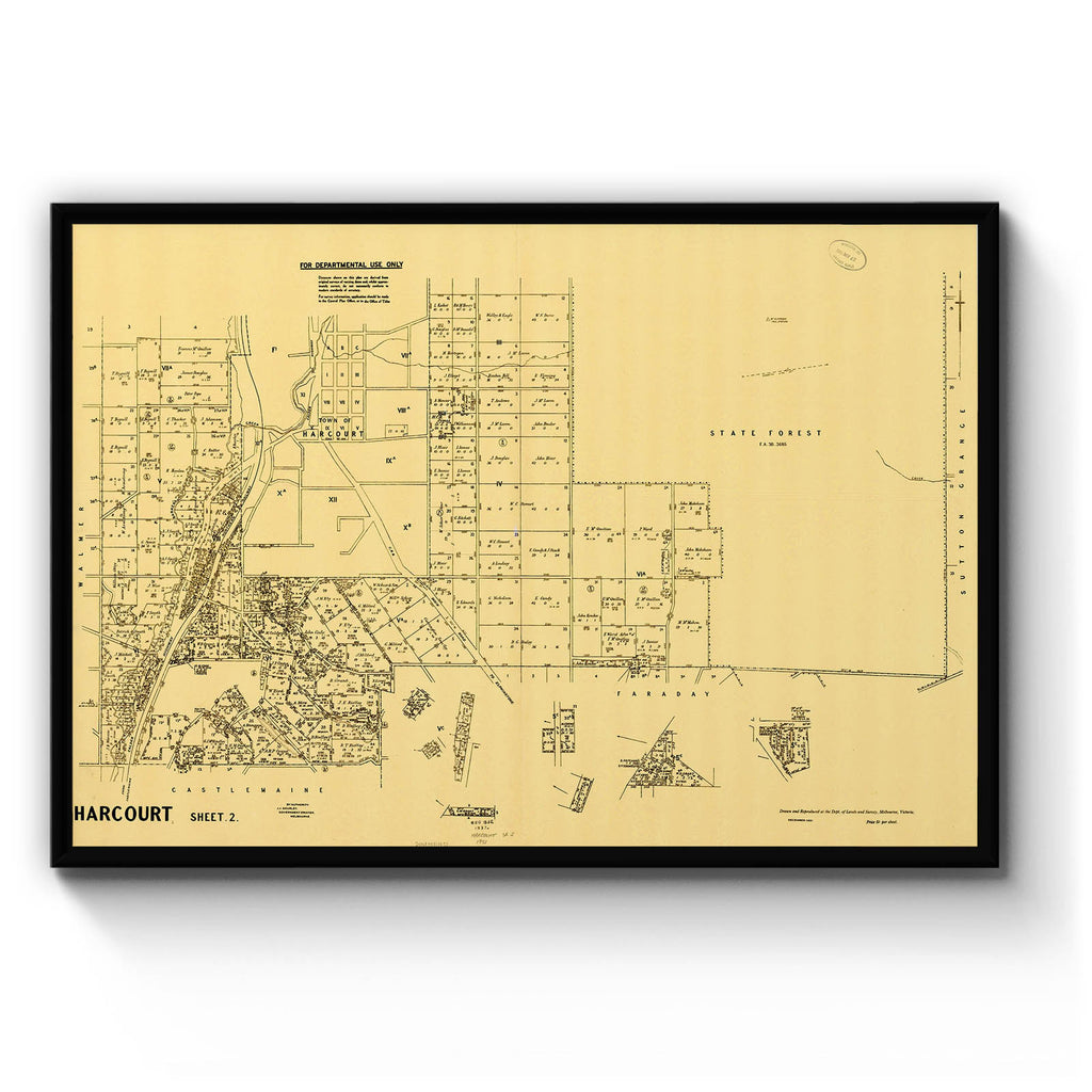 Harcourt, Victoria Vintage Maps