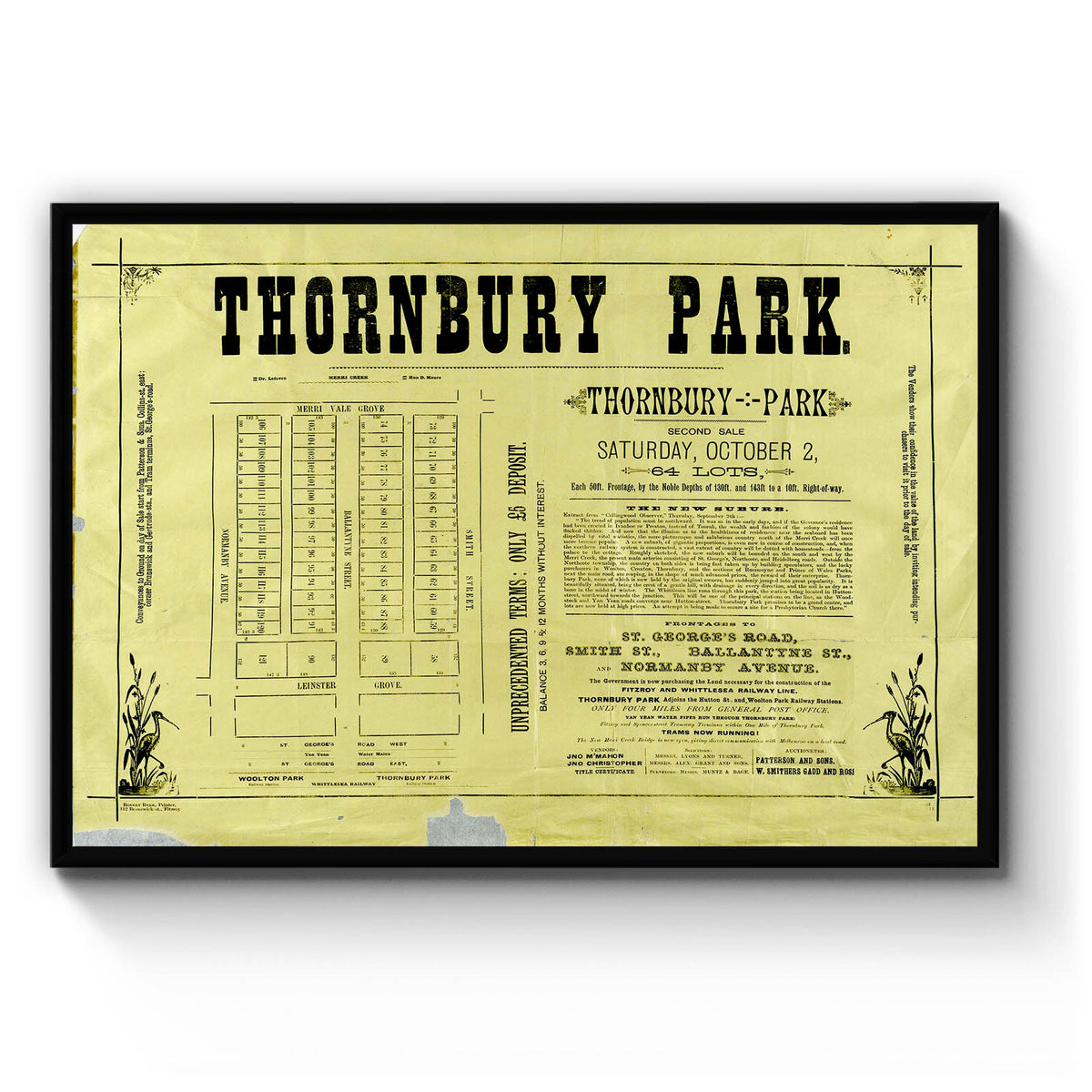 Thornbury, Victoria Australia Vintage Map #4 (1886) – Vintage Maps