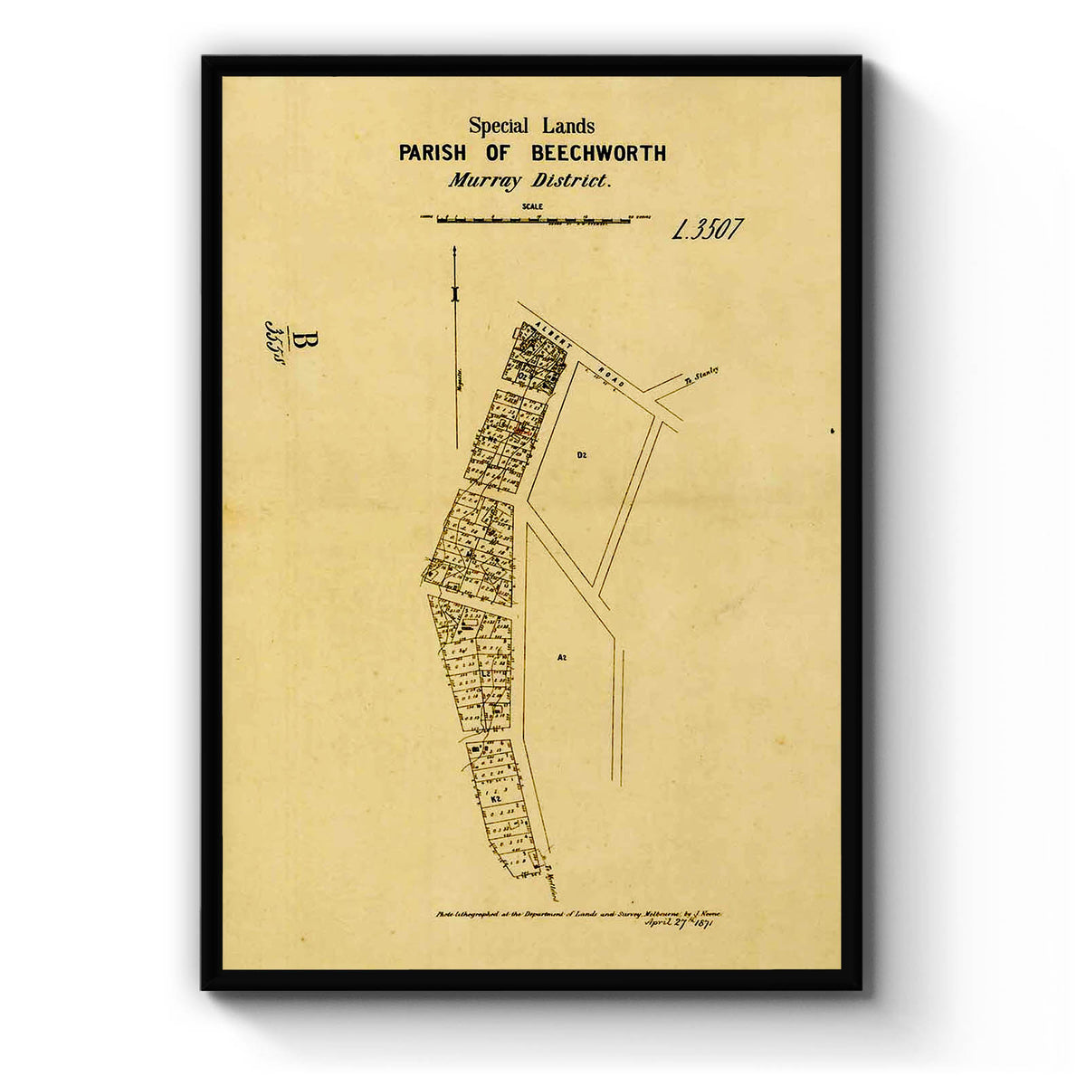 Beechworth, Victoria Australia Vintage Map #2 (1873) – Vintage Maps