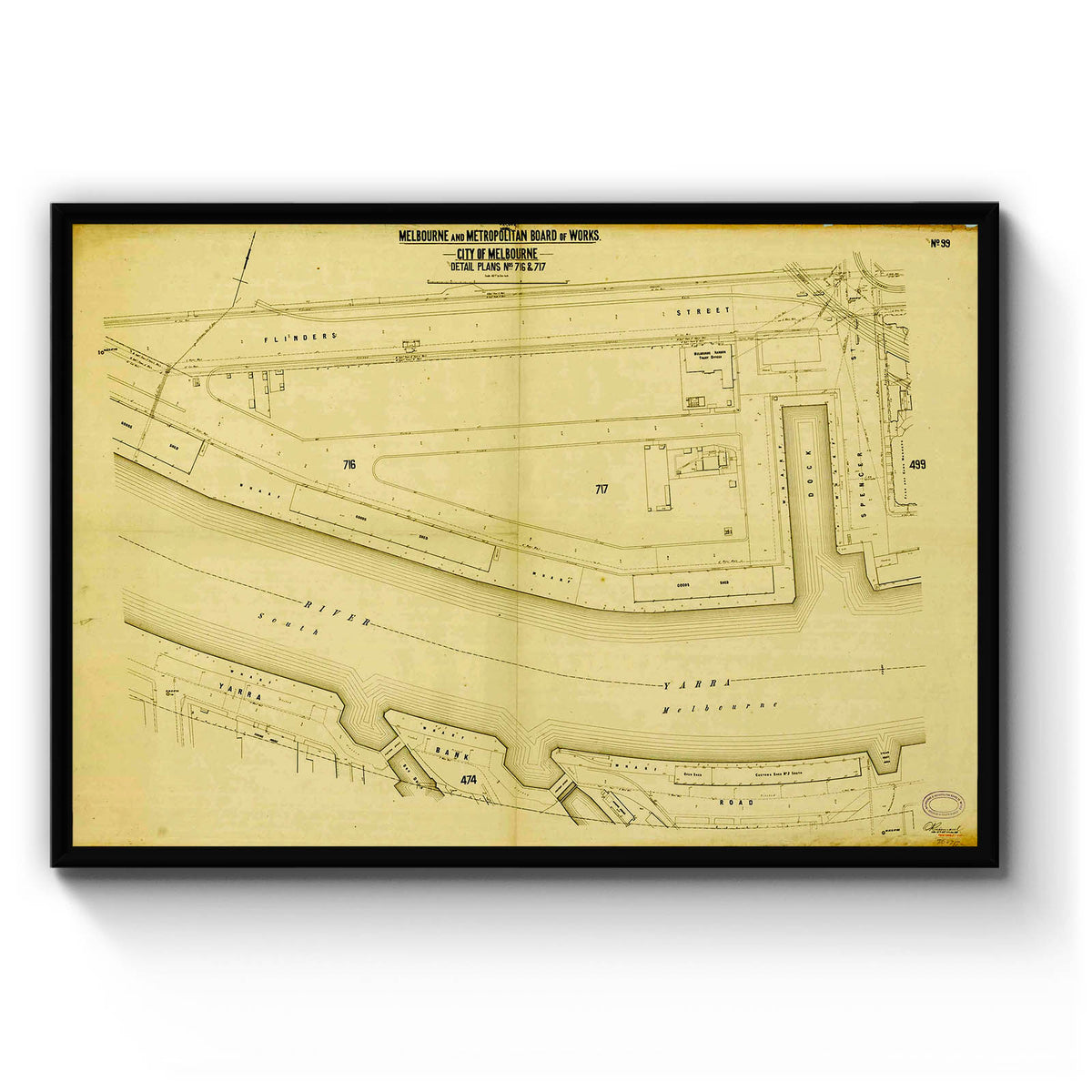 Docklands, Victoria Australia Vintage Map #3 (1895) – Vintage Maps