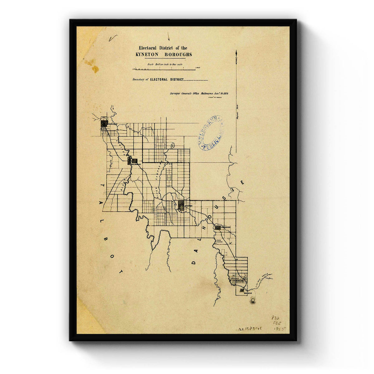 Kyneton, Victoria Australia Vintage Map #6 (1856) – Vintage Maps