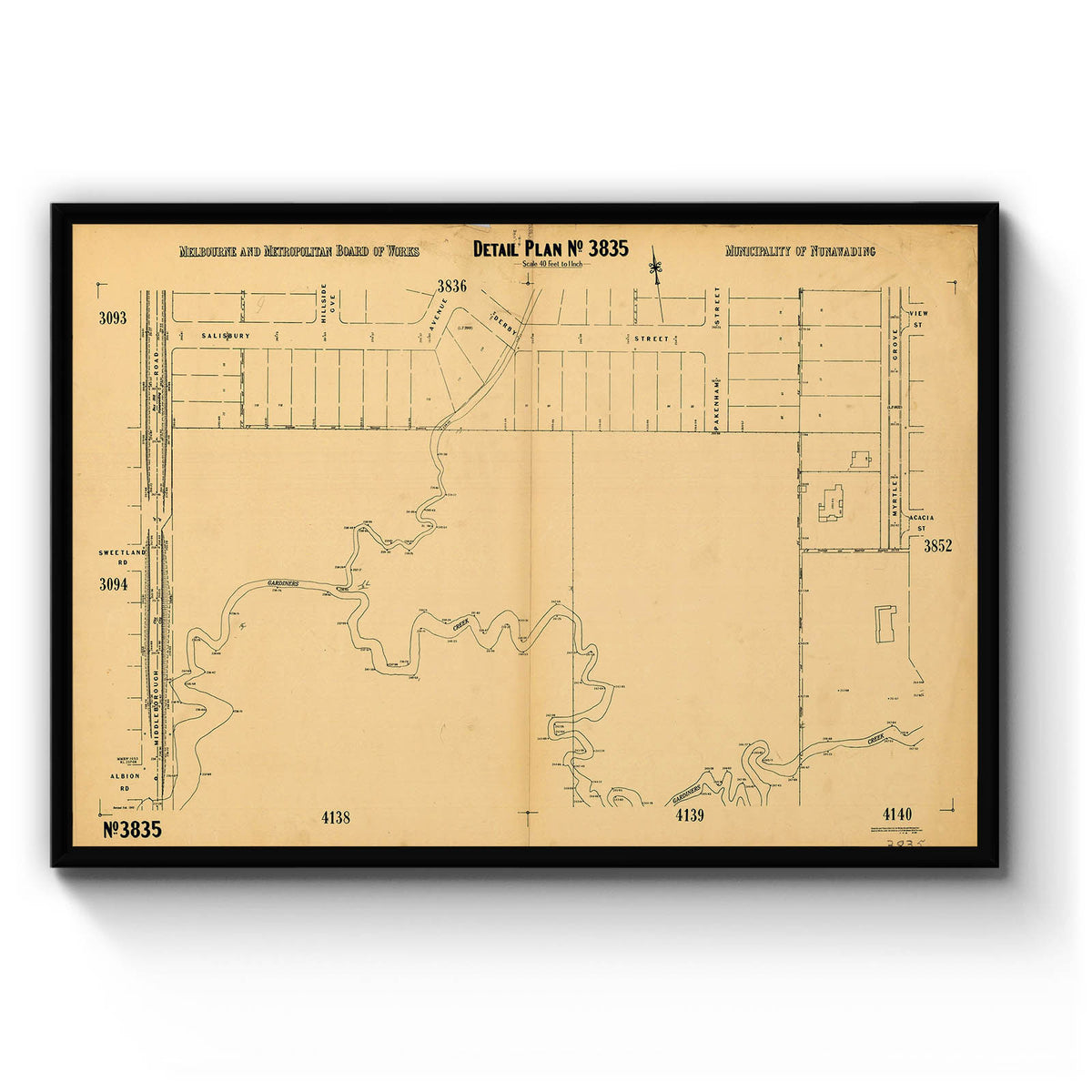 Nunawading, Victoria Australia Vintage Map #11 (1946) – Vintage Maps