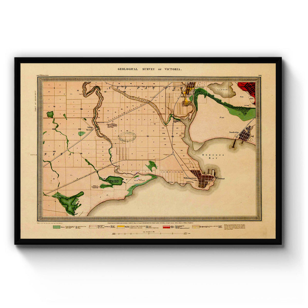 Williamstown, Victoria Australia Vintage Map #42 (1860) – Vintage Maps