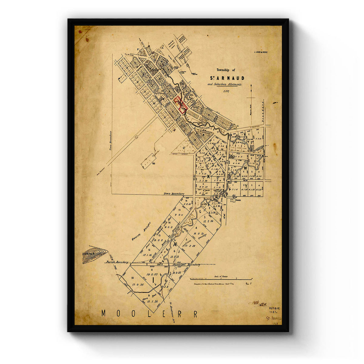 St Arnaud, Victoria Australia Vintage Map #5 (1864) – Vintage Maps