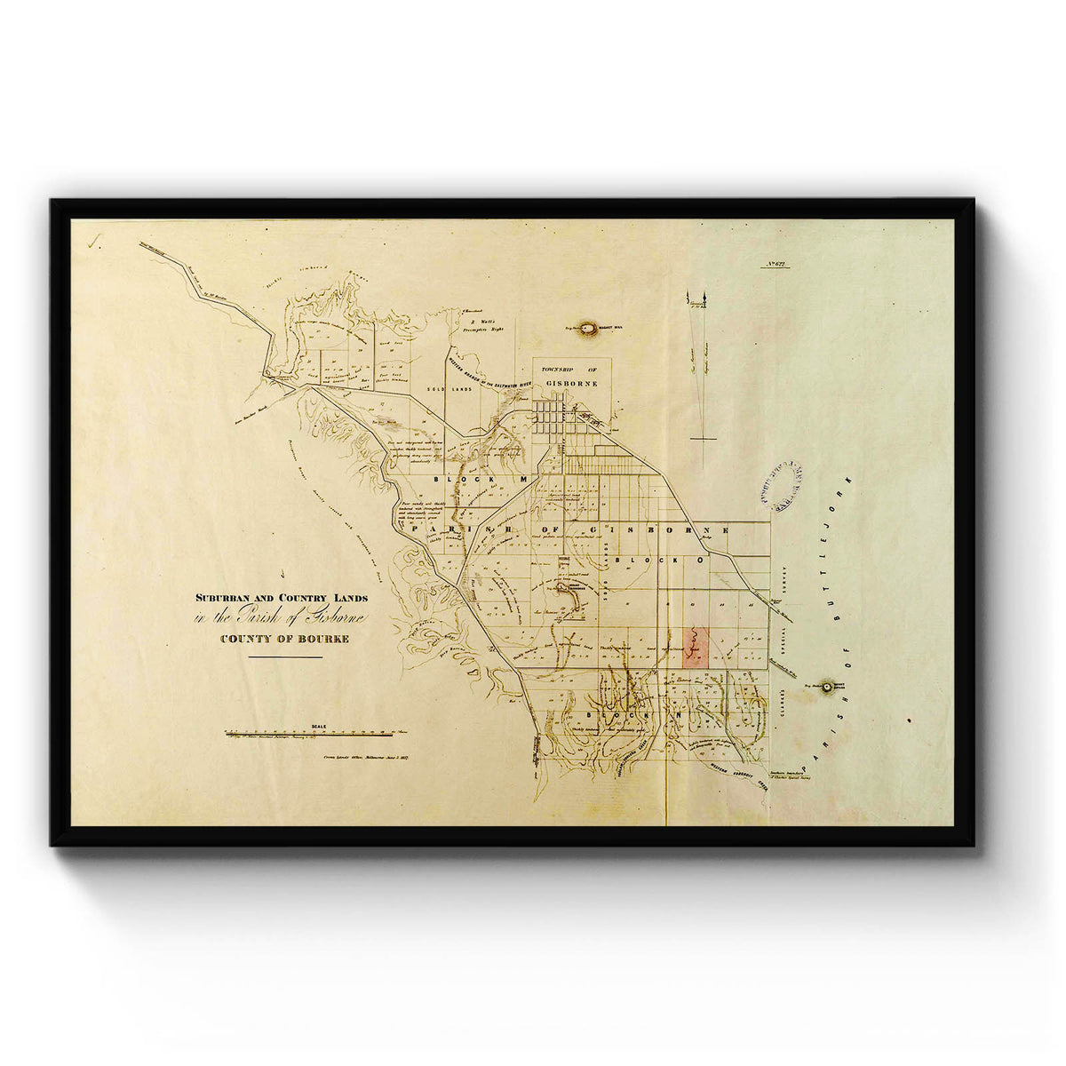 Gisborne, Victoria Australia Vintage Map #10 (1857) – Vintage Maps